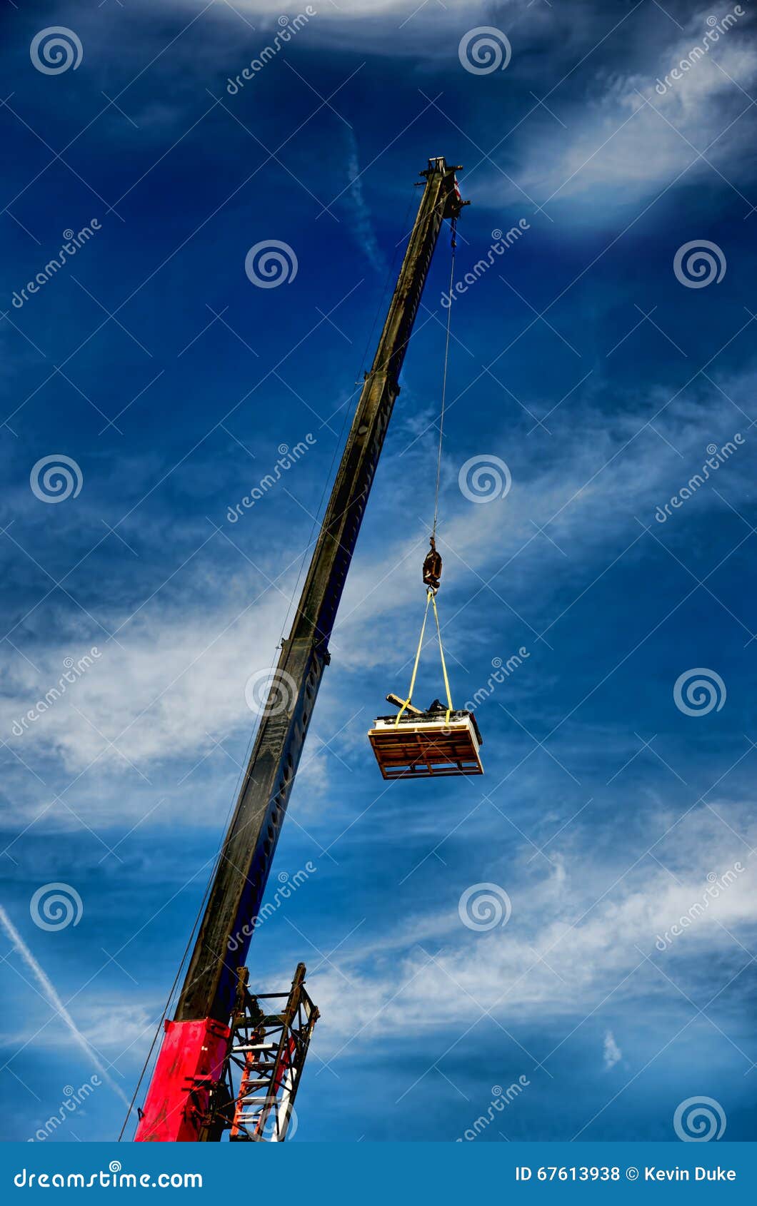 Loading Crane stock photo. Image of building, blue, loading - 67613938
