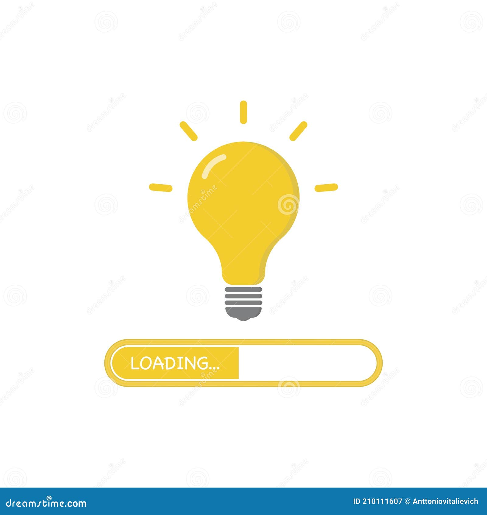 Loading Creative Idea Concept. Progress Loading Bar. Yellow Lightbulb ... Loading Creative Idea Concept. Progress Loading Bar. Yellow Lightbulb ...