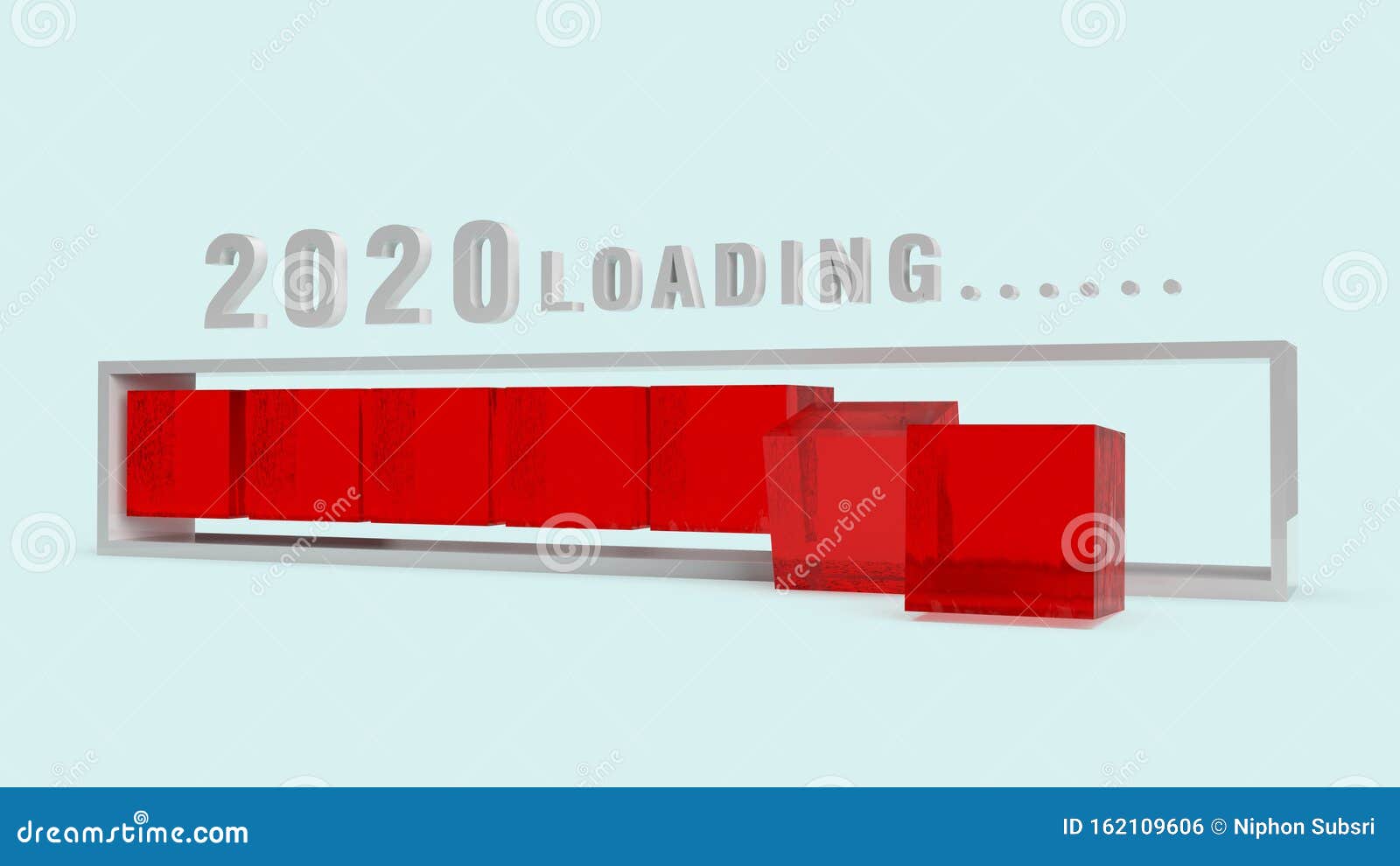 2020 Loading 3d Rendering for Holiday Content Stock Illustration ...