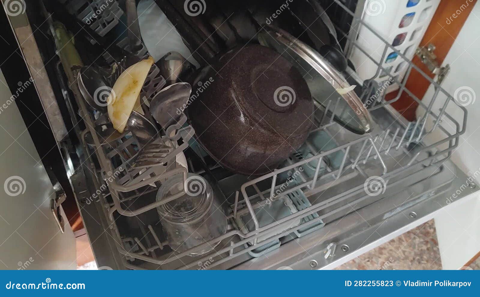Loading the Dishwasher with Dirty Dishes Stock Video - Video of ...