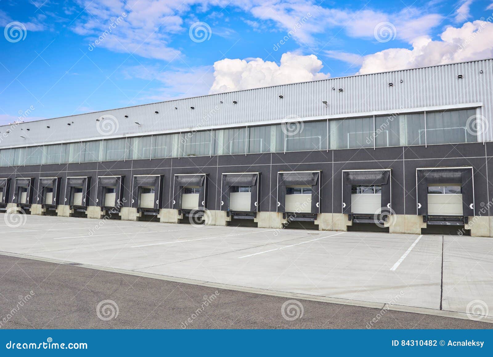 Loading Dock Cargo Doors, Building Exterior Stock Photo - Image of ...