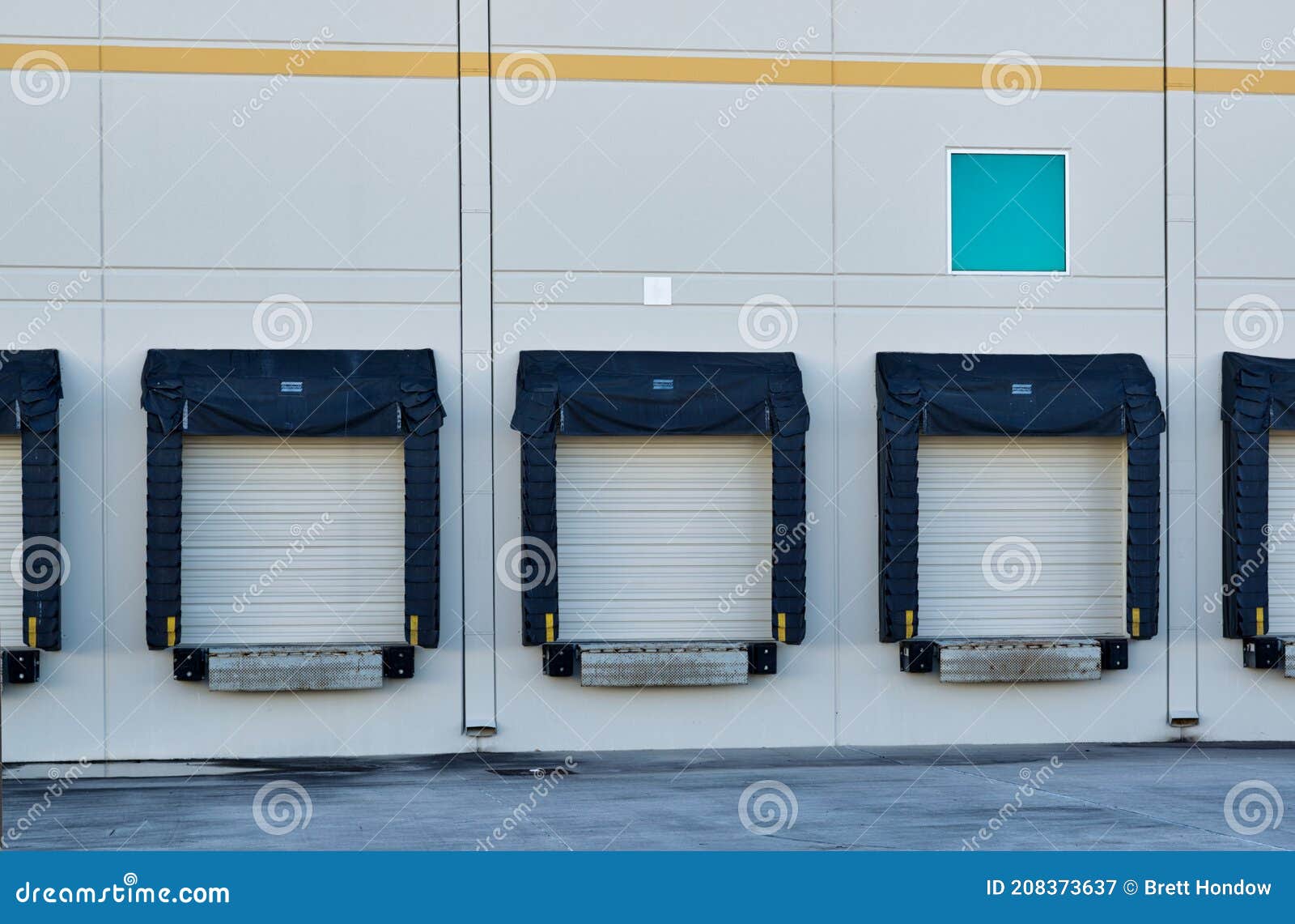 Loading Dock Doors at the Back of a Generic Warehouse. Stock Image ...