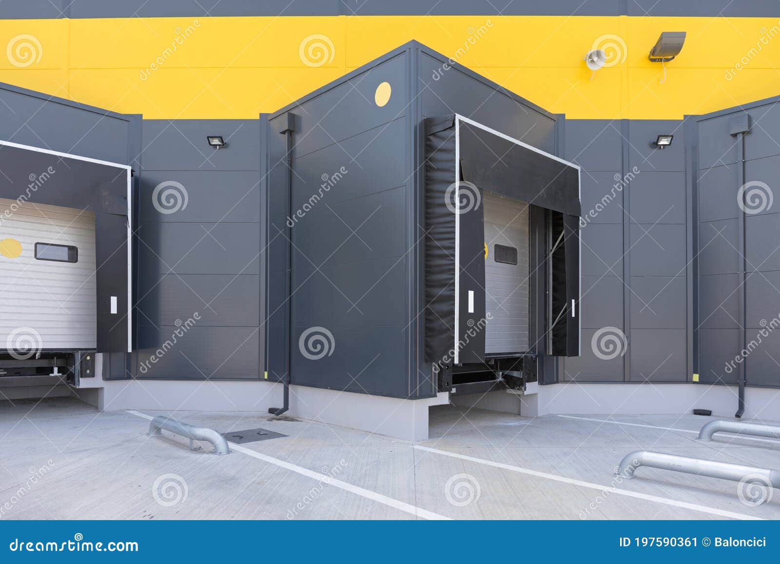 Loading Dock Exterior stock image. Image of transportation - 197590361