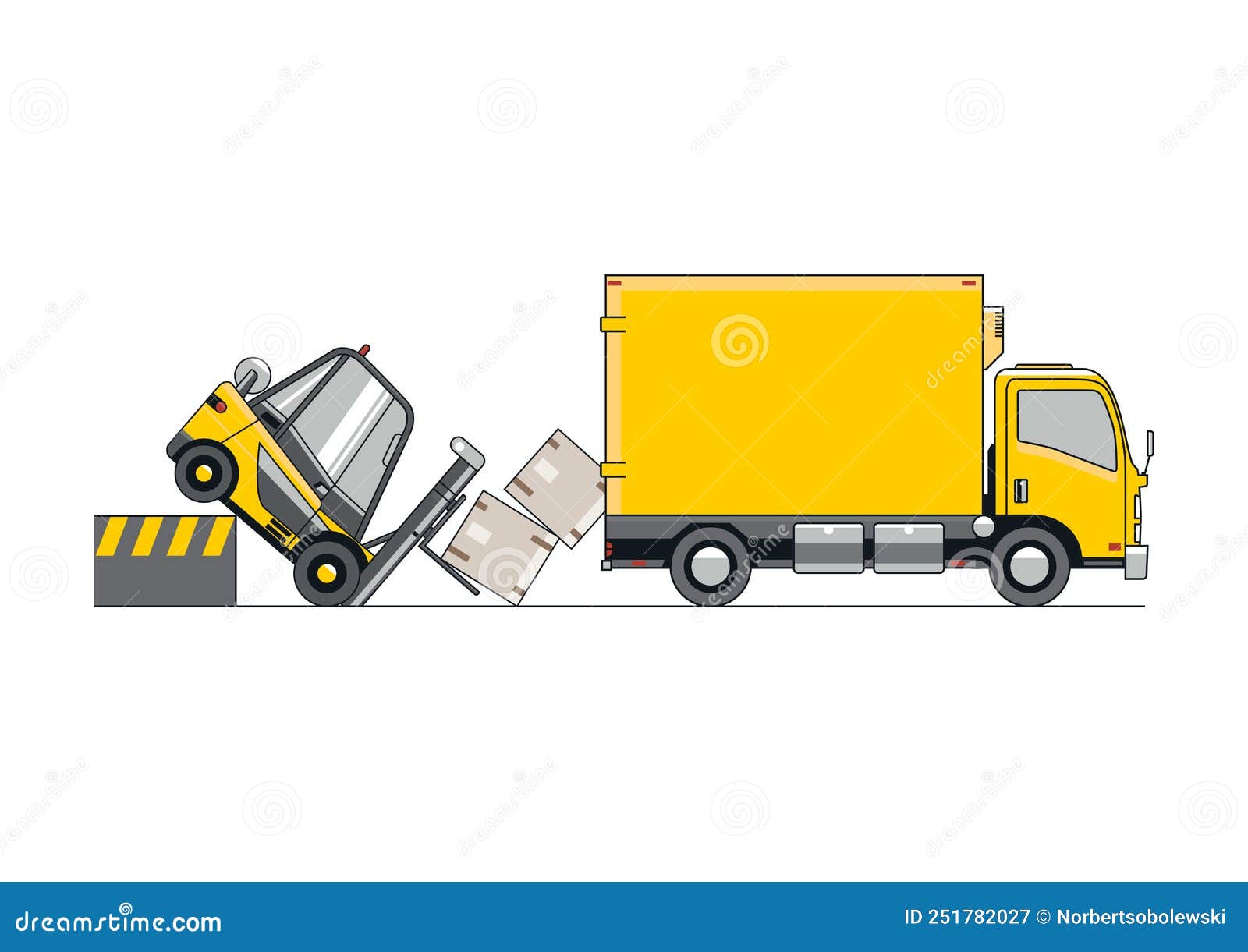 Loading Dock Hazards. Vector Illustration | CartoonDealer.com #245063364