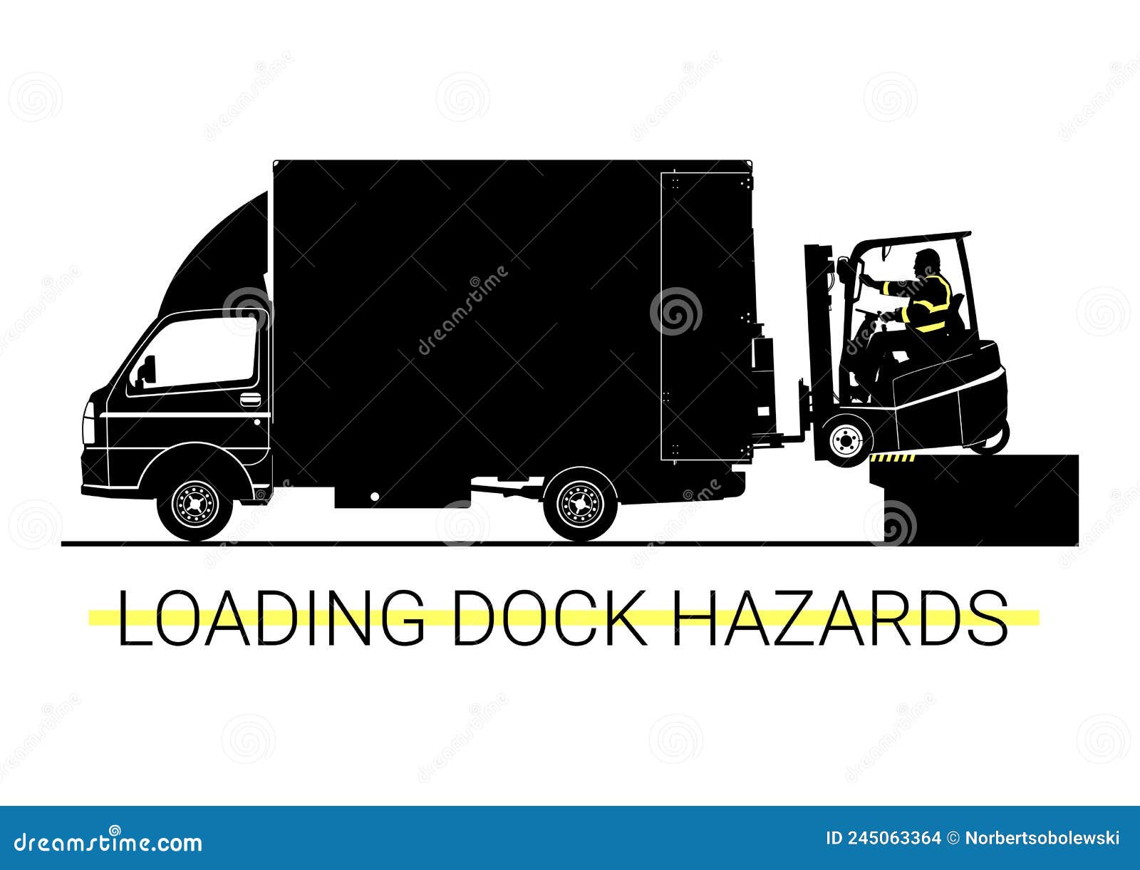 Loading Dock Hazards. Vector Illustration | CartoonDealer.com #245063362