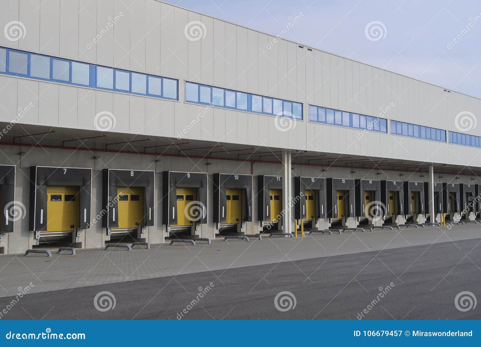 Loading Dock for Trucks with Numbers Stock Image - Image of cargo ...