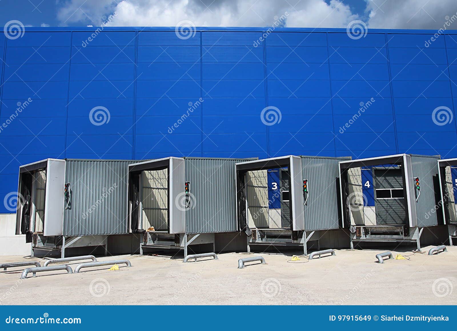 Loading Dock at a Warehouse. Modern Logistics Center Stock Image ...
