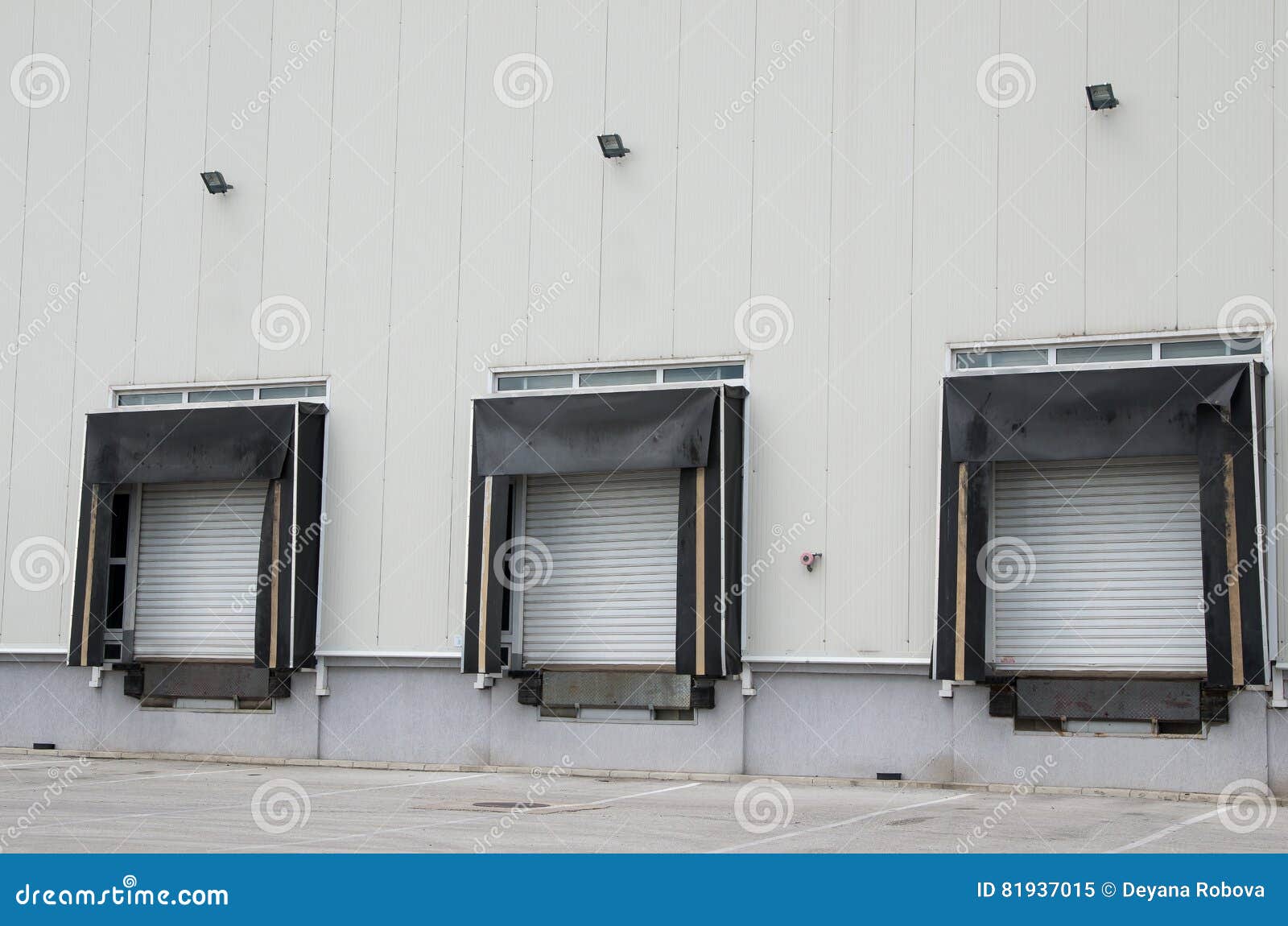 Loading docks. stock image. Image of transportation, truck - 81937015