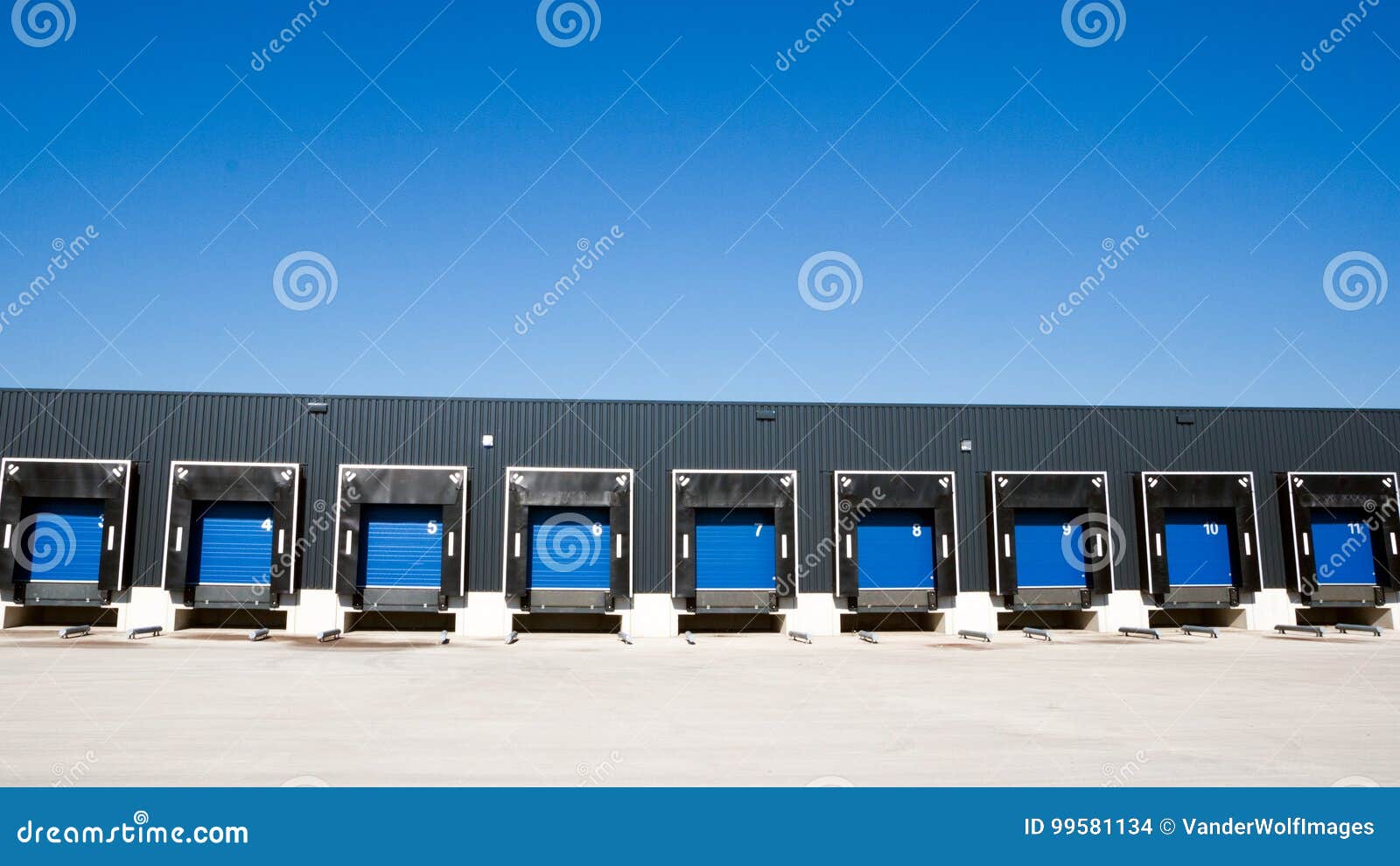 Loading Docks Shutter Doors Stock Photo - Image of distribution ...