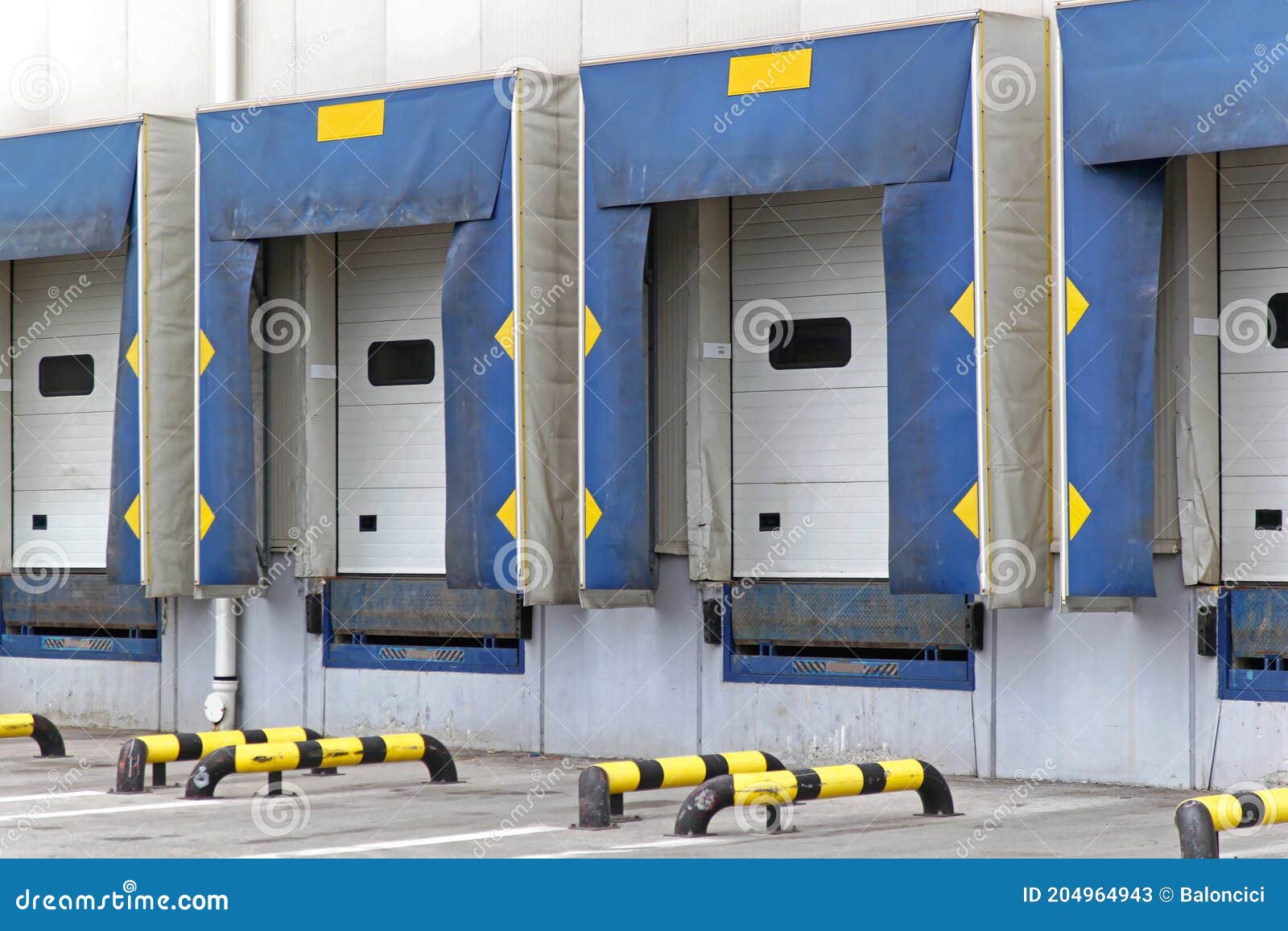 Loading Doors stock image. Image of logistics, industrial - 204964943