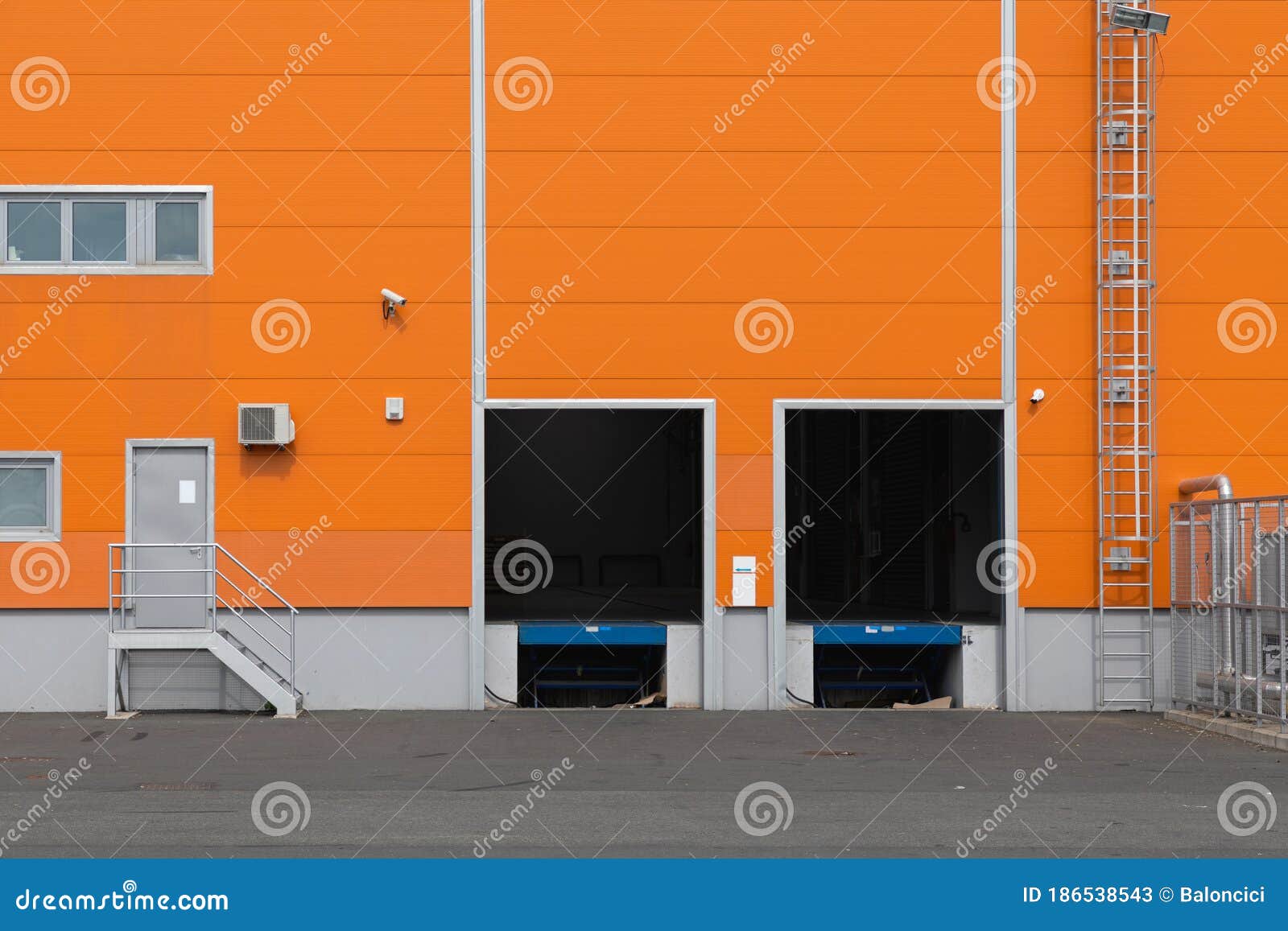 Loading Doors stock image. Image of storage, building - 186538543