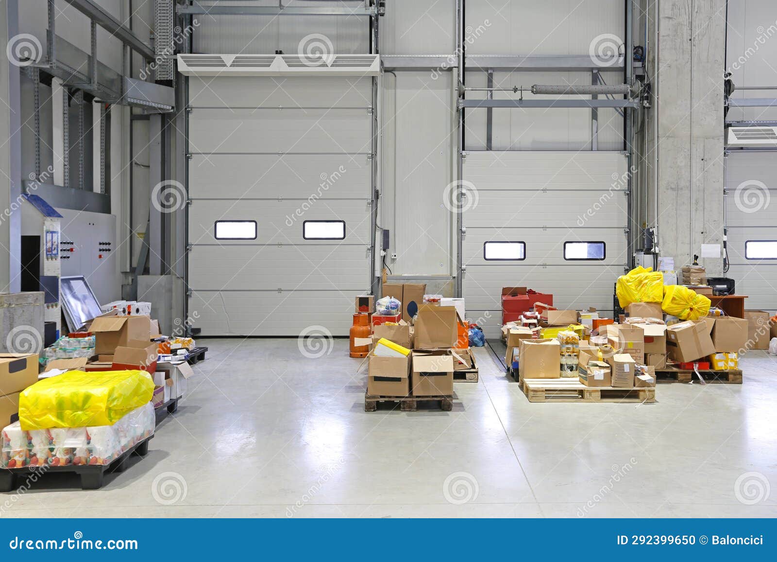 Loading Doors Warehouse Interior Stock Photo - Image of distribution ...