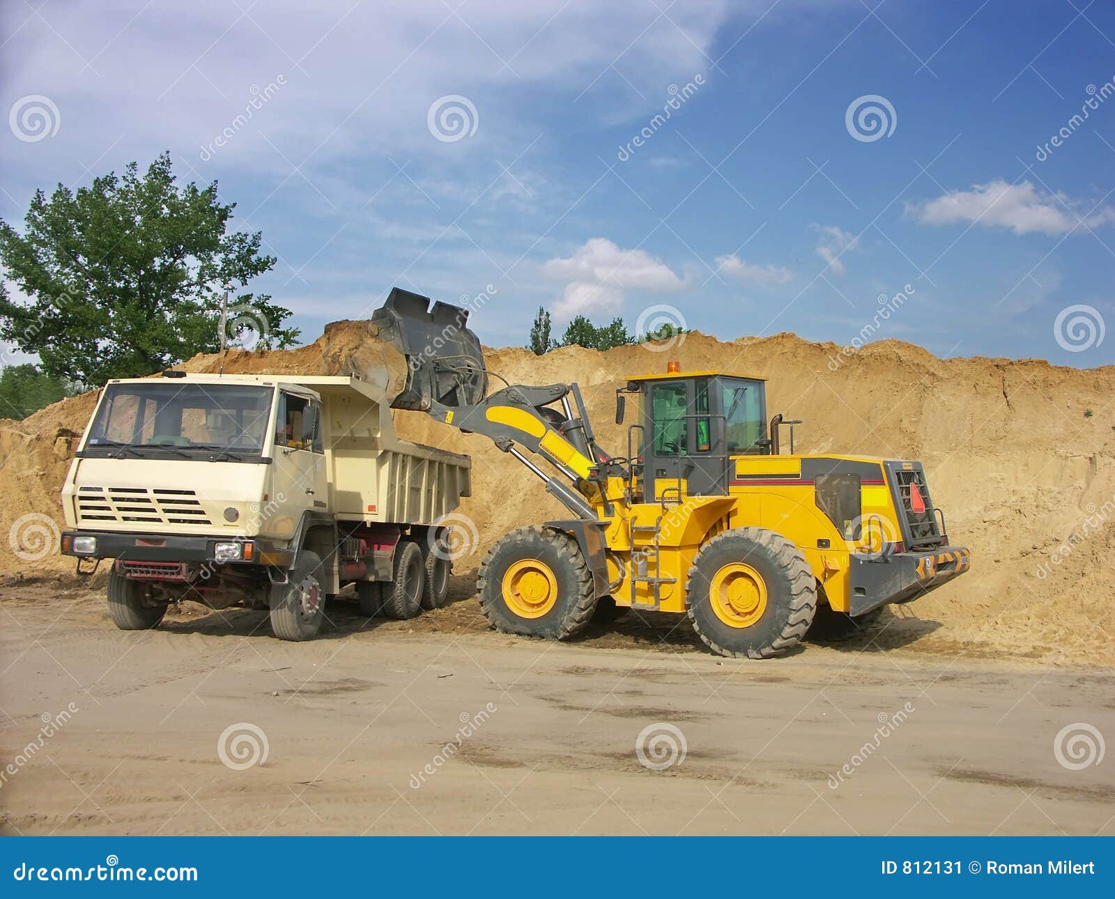 Loading the dump car stock image. Image of facility, damp - 812131