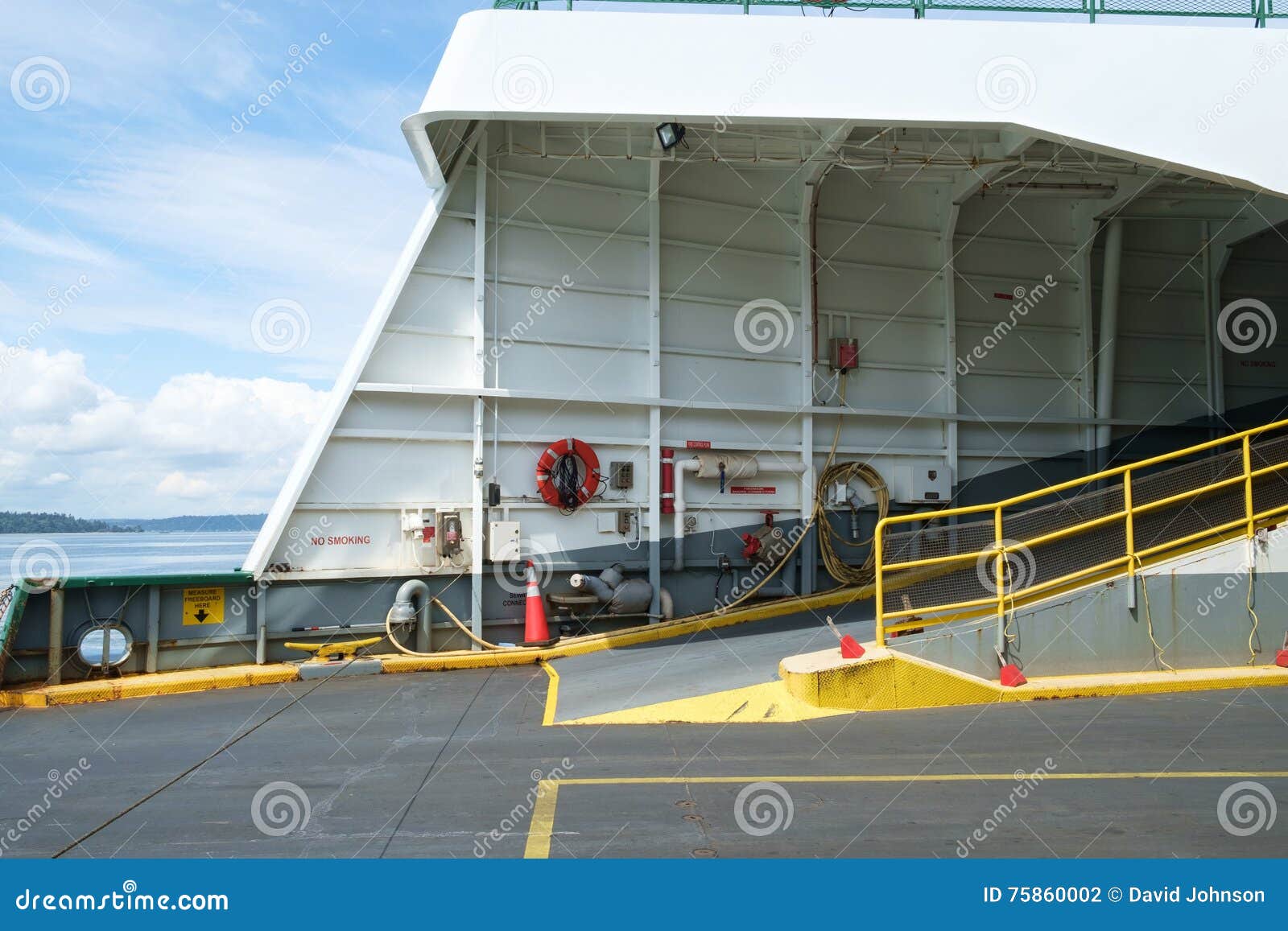 Loading end of ferry boat stock photo. Image of sound - 75860002