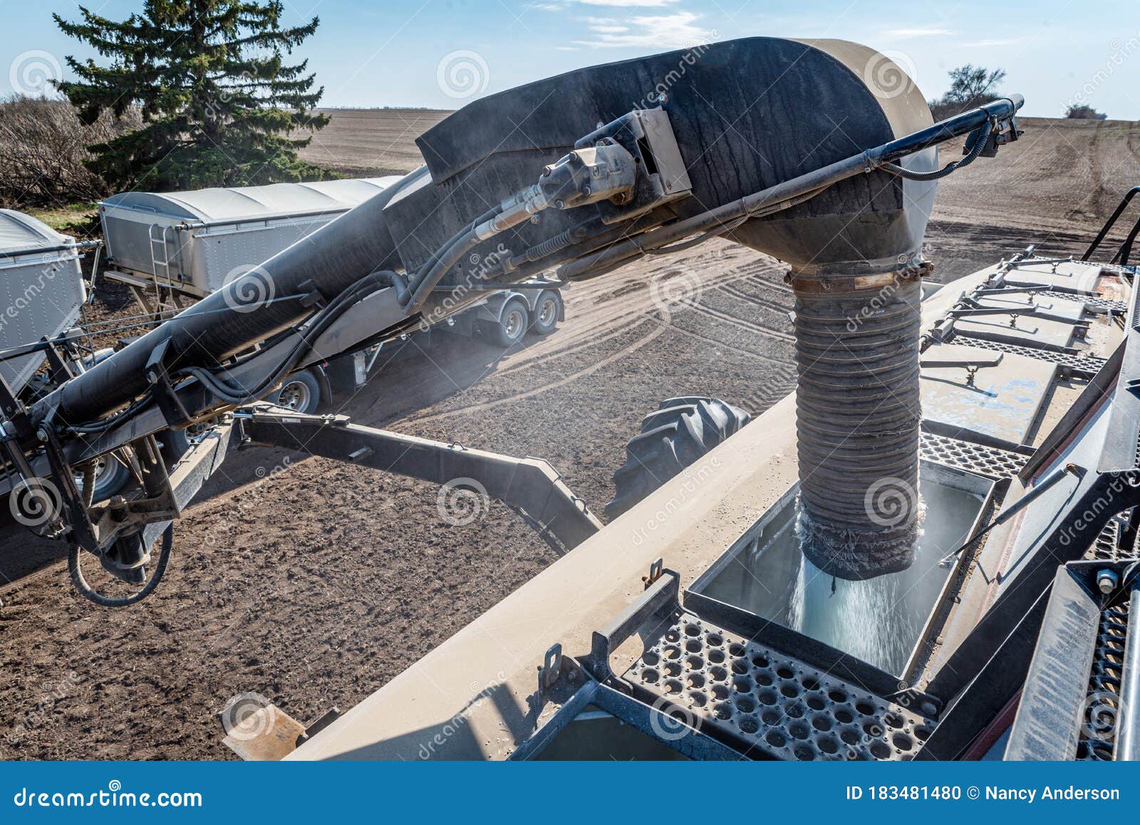 Loading Fertilizer Into A Spreader. Stock Image | CartoonDealer.com ...