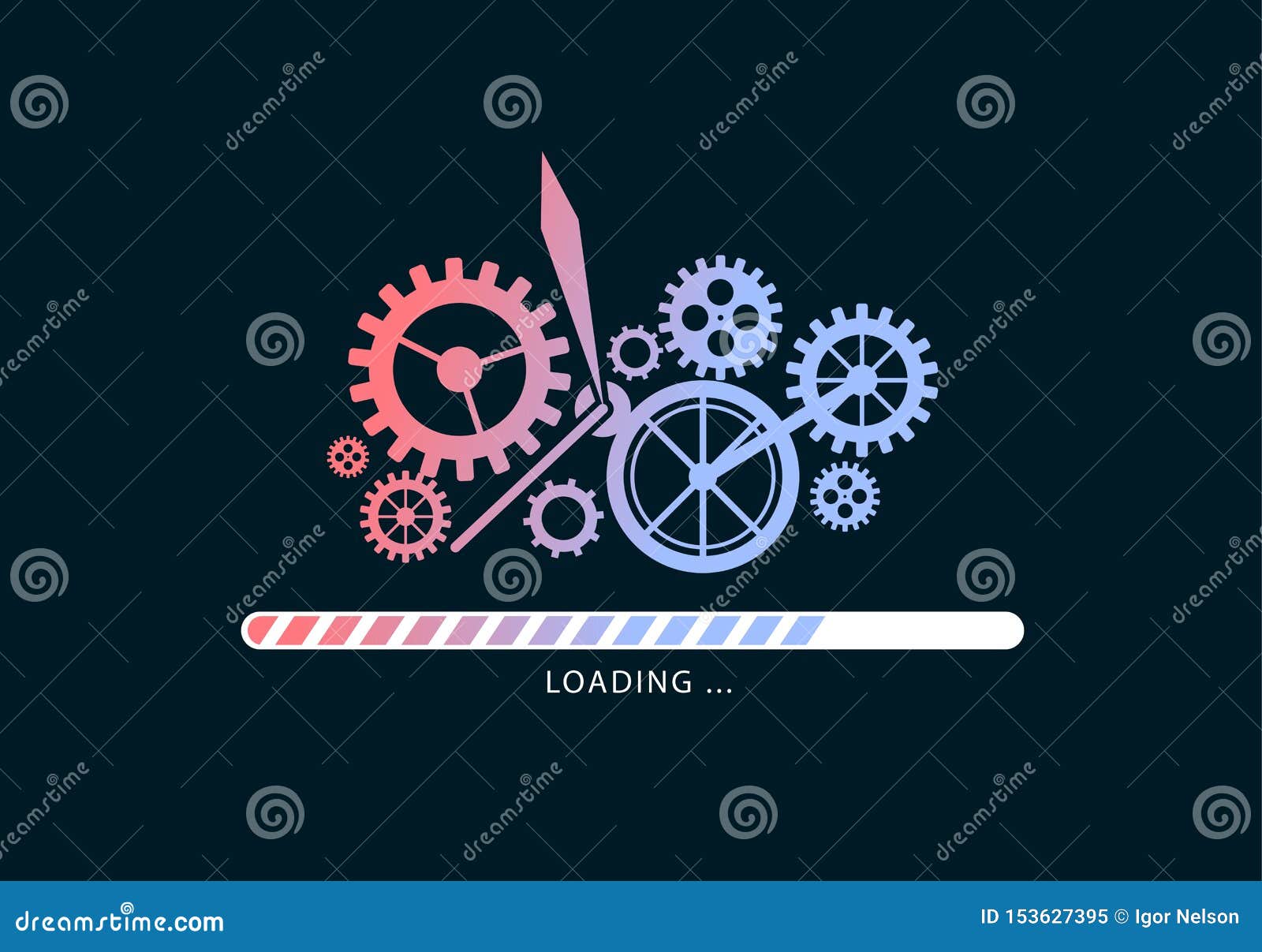 Loading Files with Mechanism Illustration. Update. Vector Illustration ...