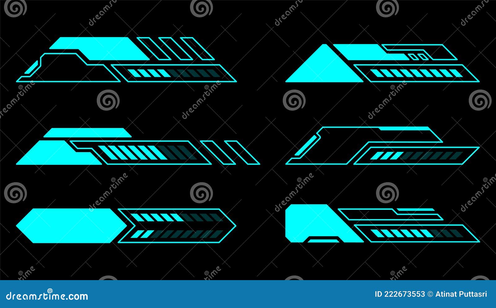 Loading Frame Abstract Technology Interface Hud Stock Vector ...