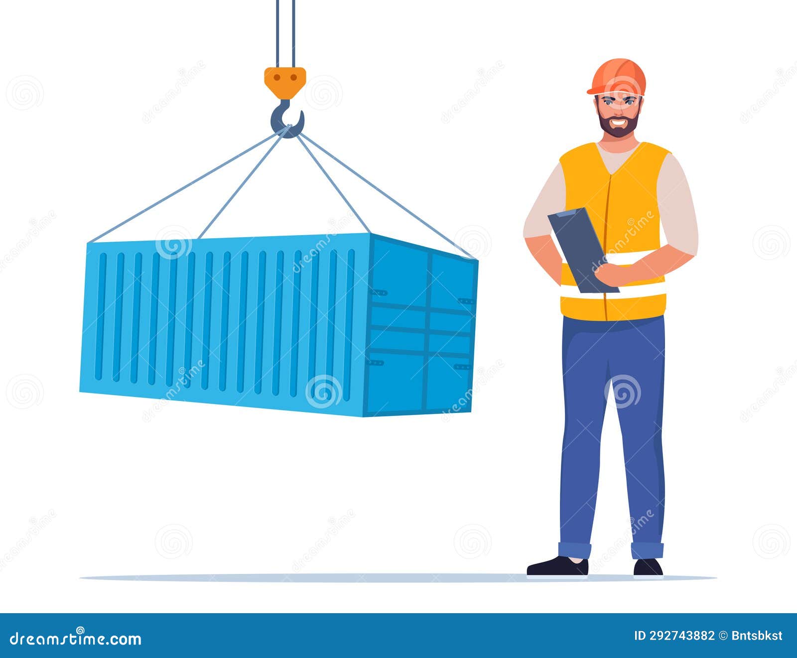 Loading Freight Containers In A Cargo Plane Vector Illustration ...