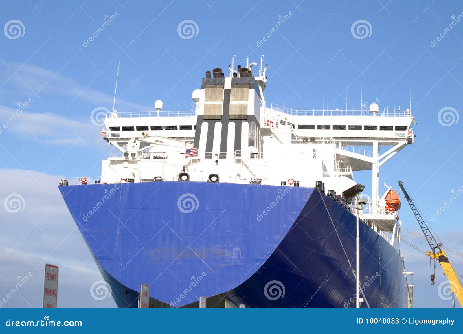 Loading Freight Ship stock image. Image of blue, mode - 10040083