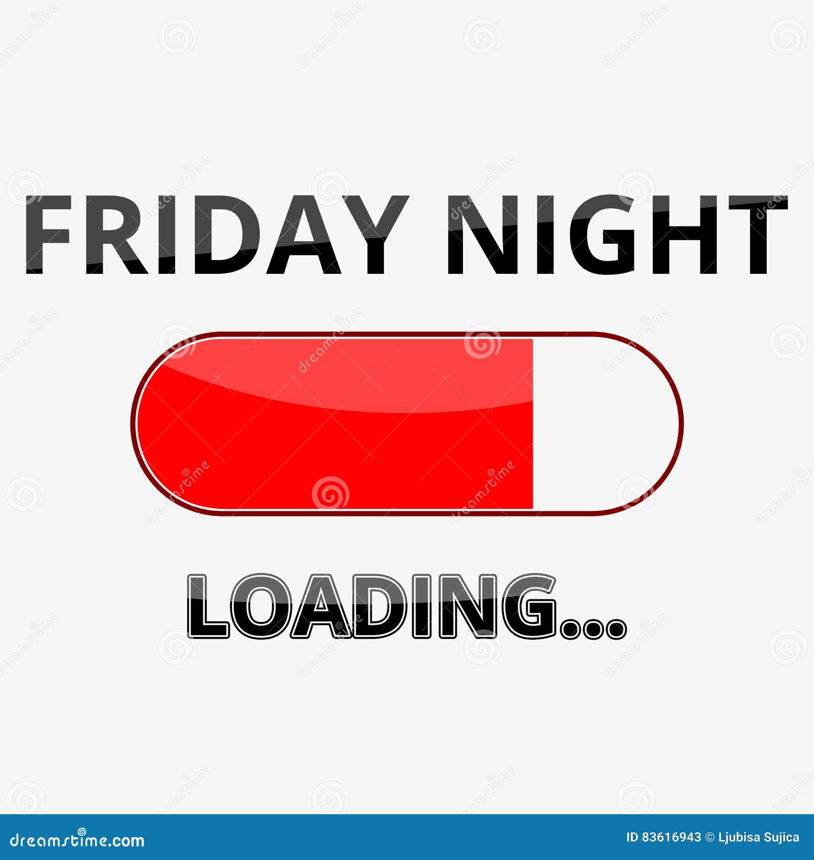 Loading Friday Night Illustration Sign Stock Illustration ...