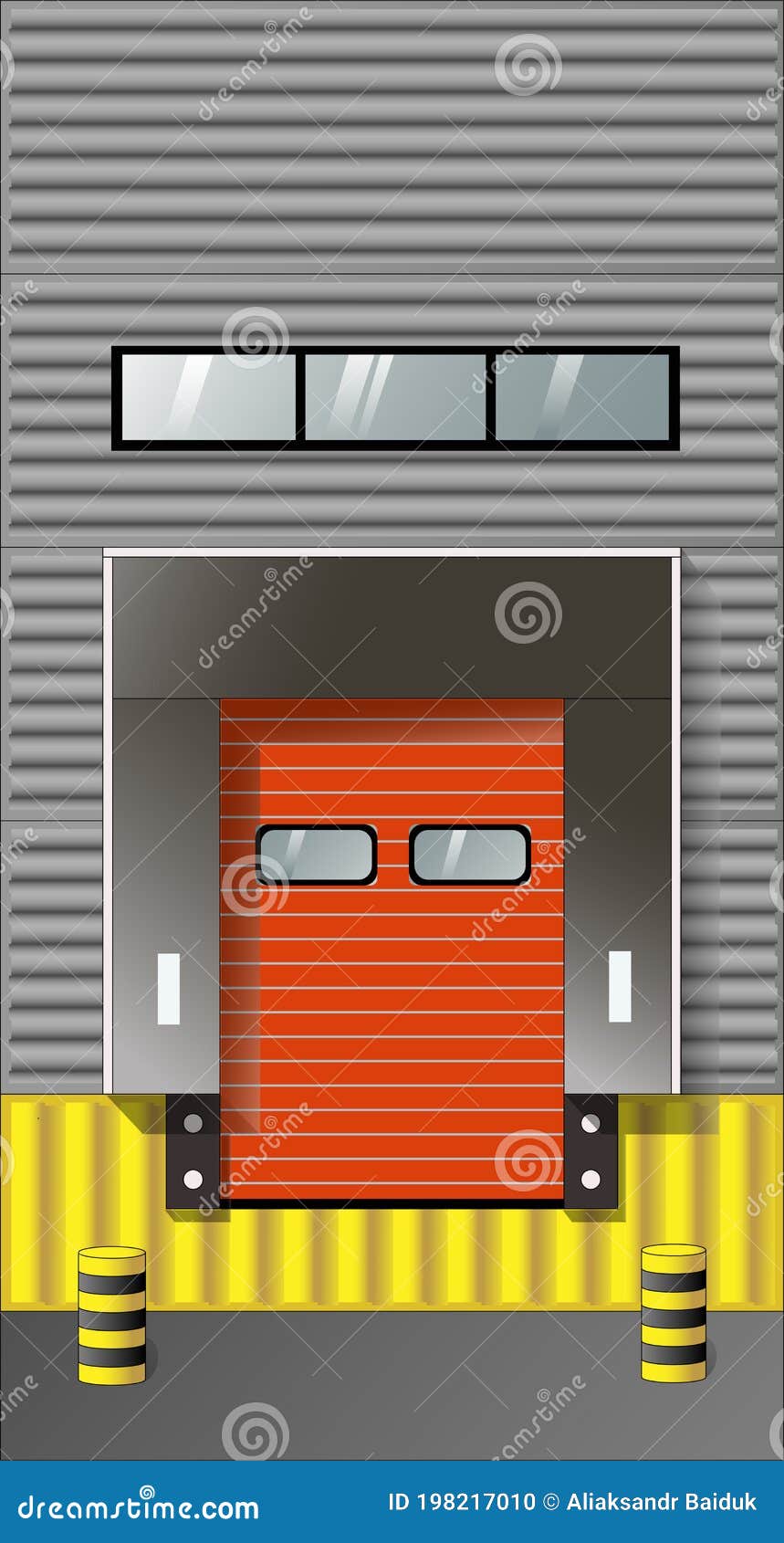 Loading Gate of a Modern Logistics Center Stock Illustration ...