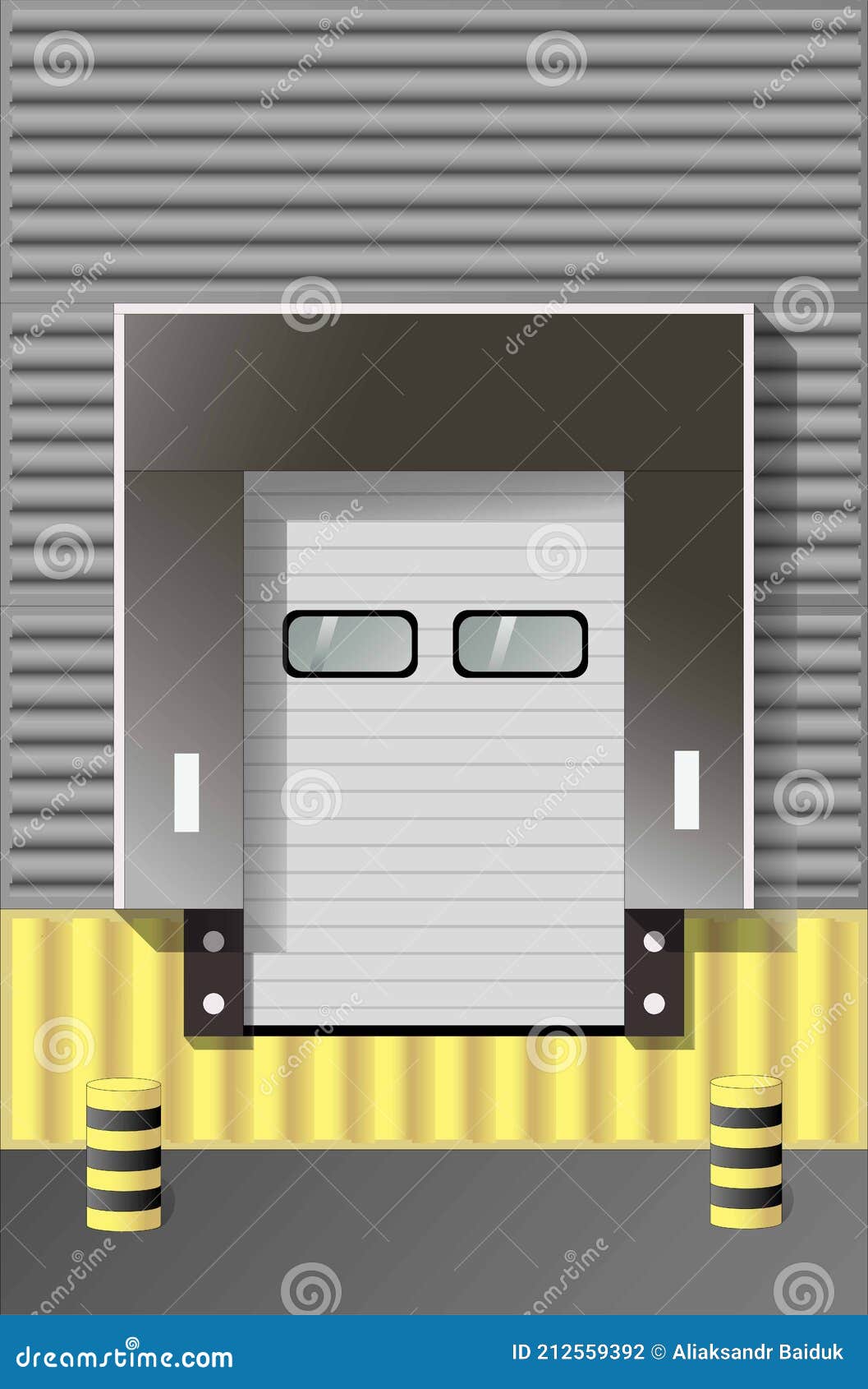 Loading Gate of a Modern Logistics Center. Stock Illustration ...