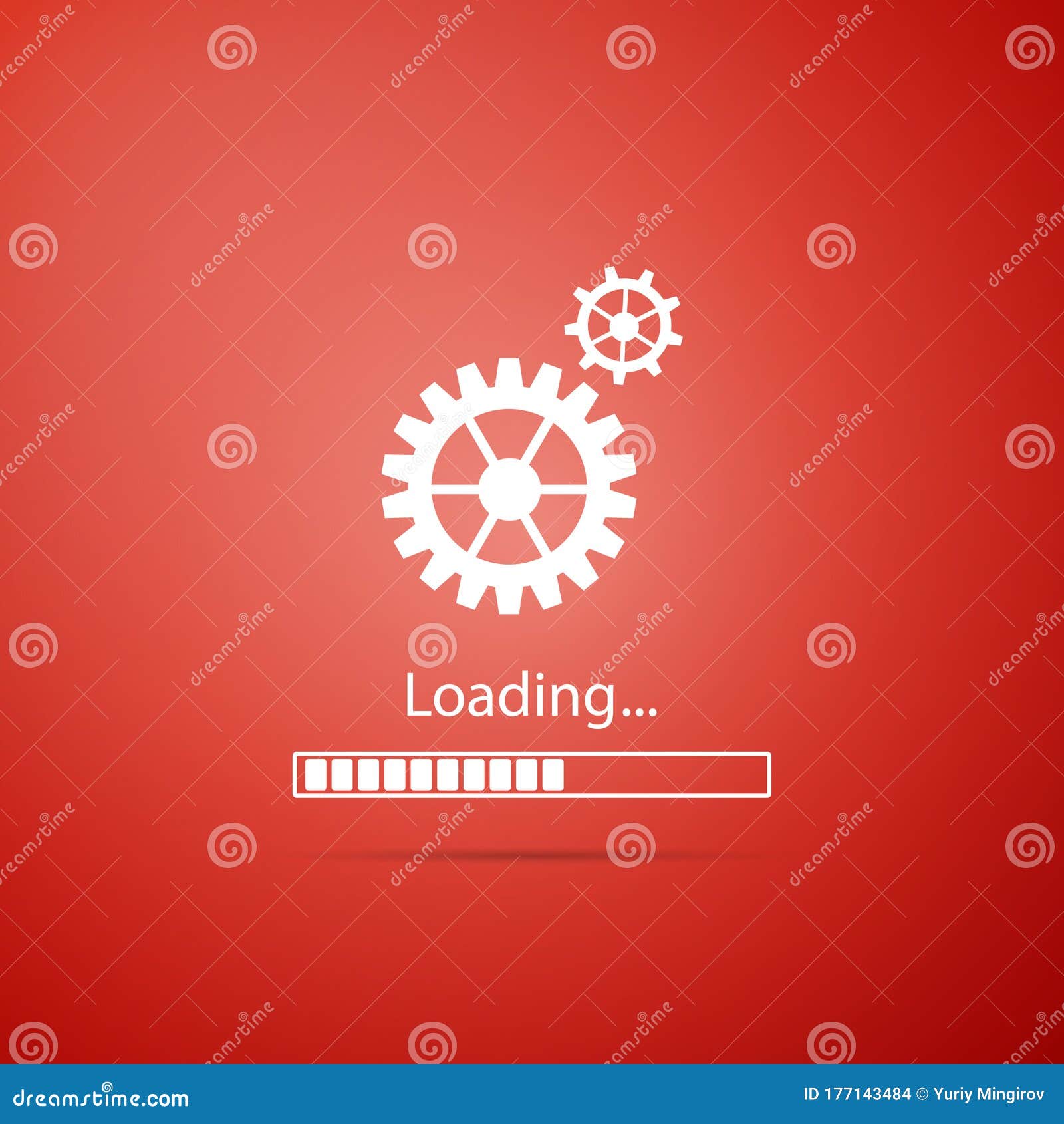 Loading And Gear Icon Isolated On White Background. Progress Bar Icon ... Loading And Gear Icon Isolated On White Background. Progress Bar Icon ...