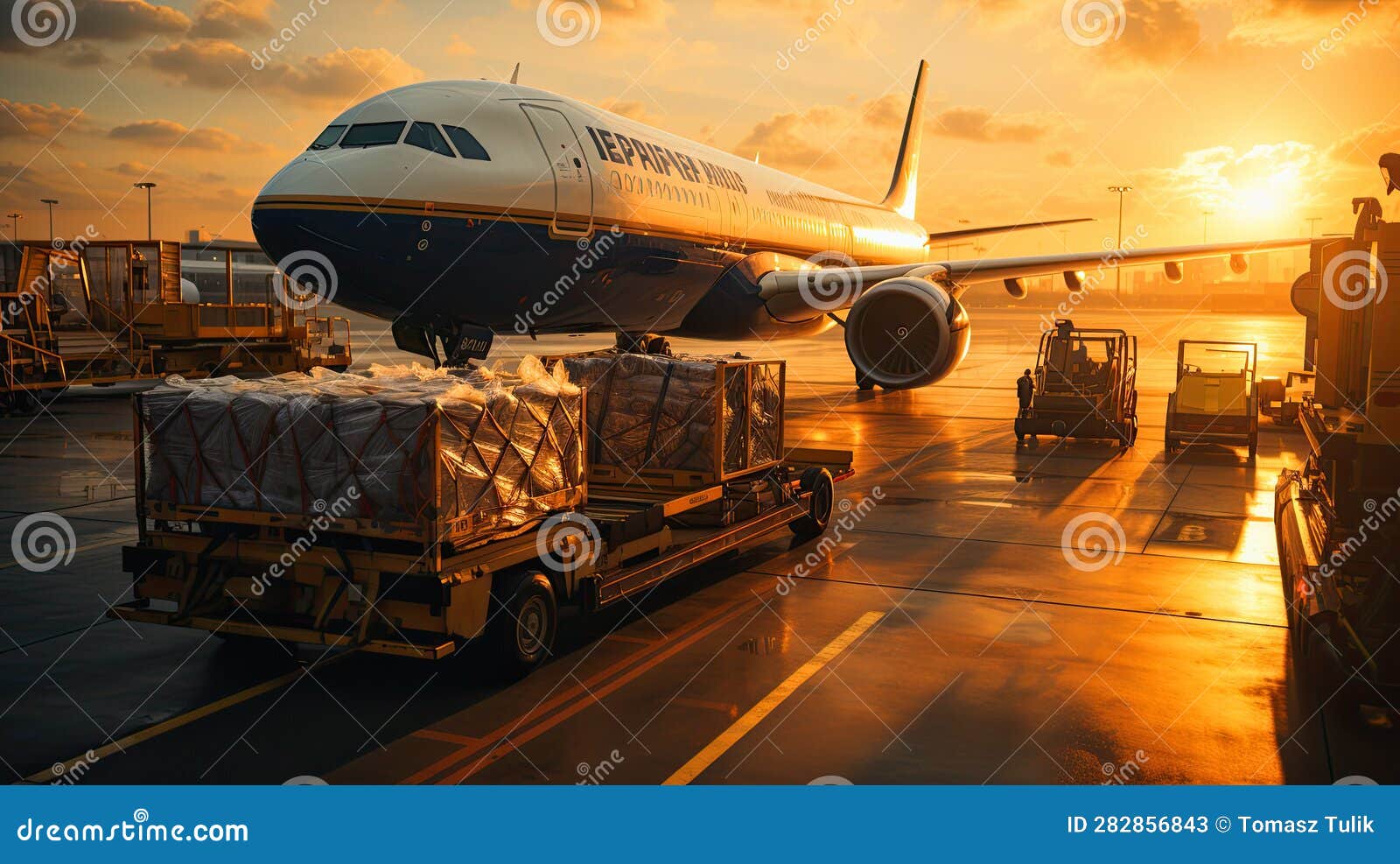 Loading of Goods on Board a Cargo Plane, Airport , Business Logistic ...