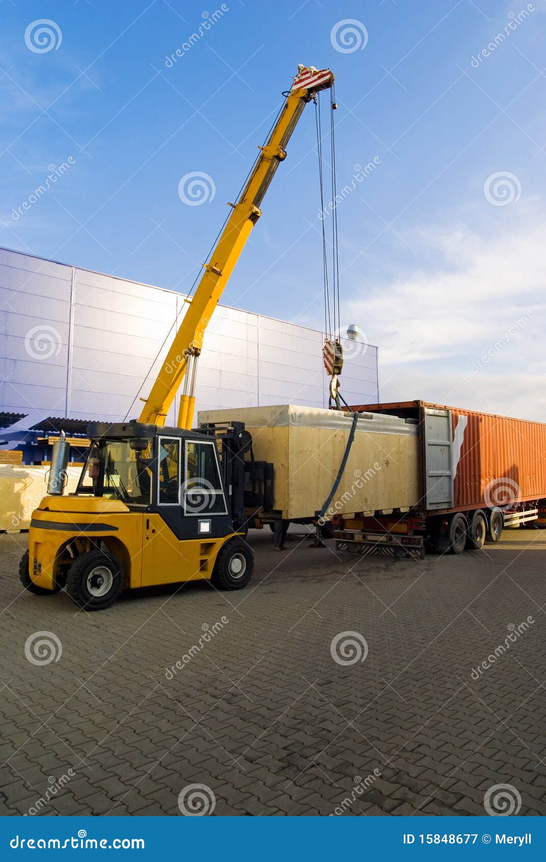 Loading goods work stock image. Image of packed, lorry - 15848677
