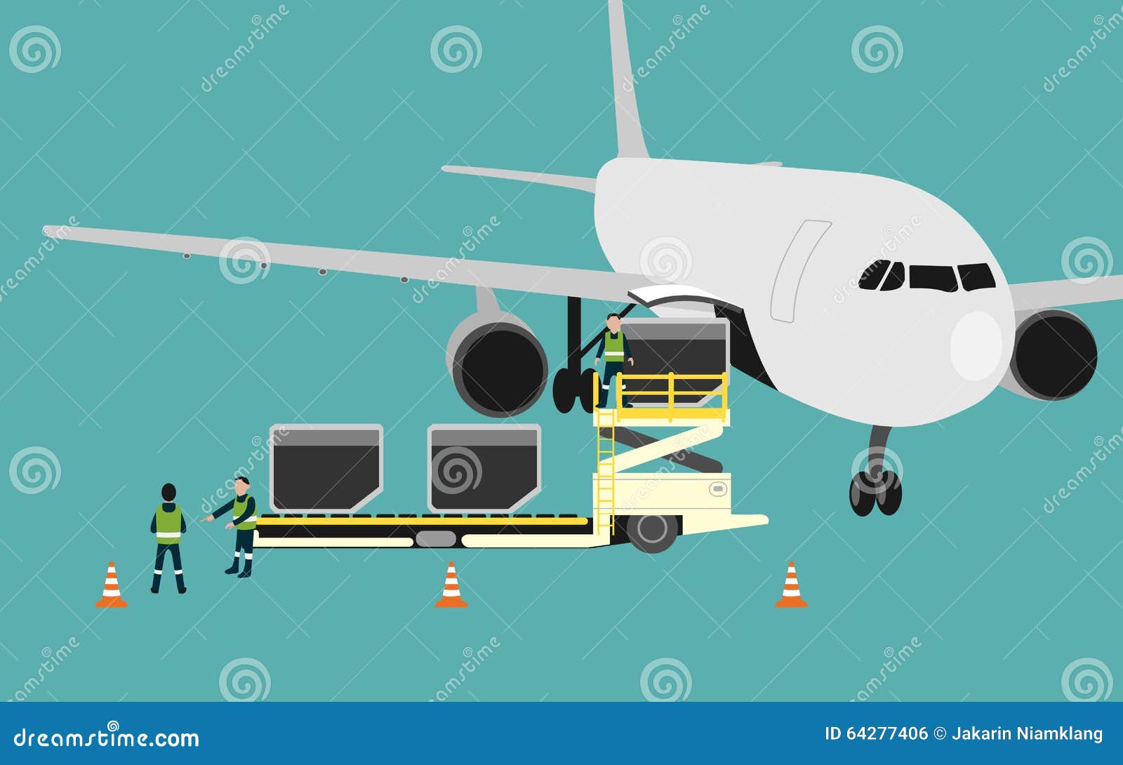 Loading stock vector. Illustration of load, wing, business - 64277406
