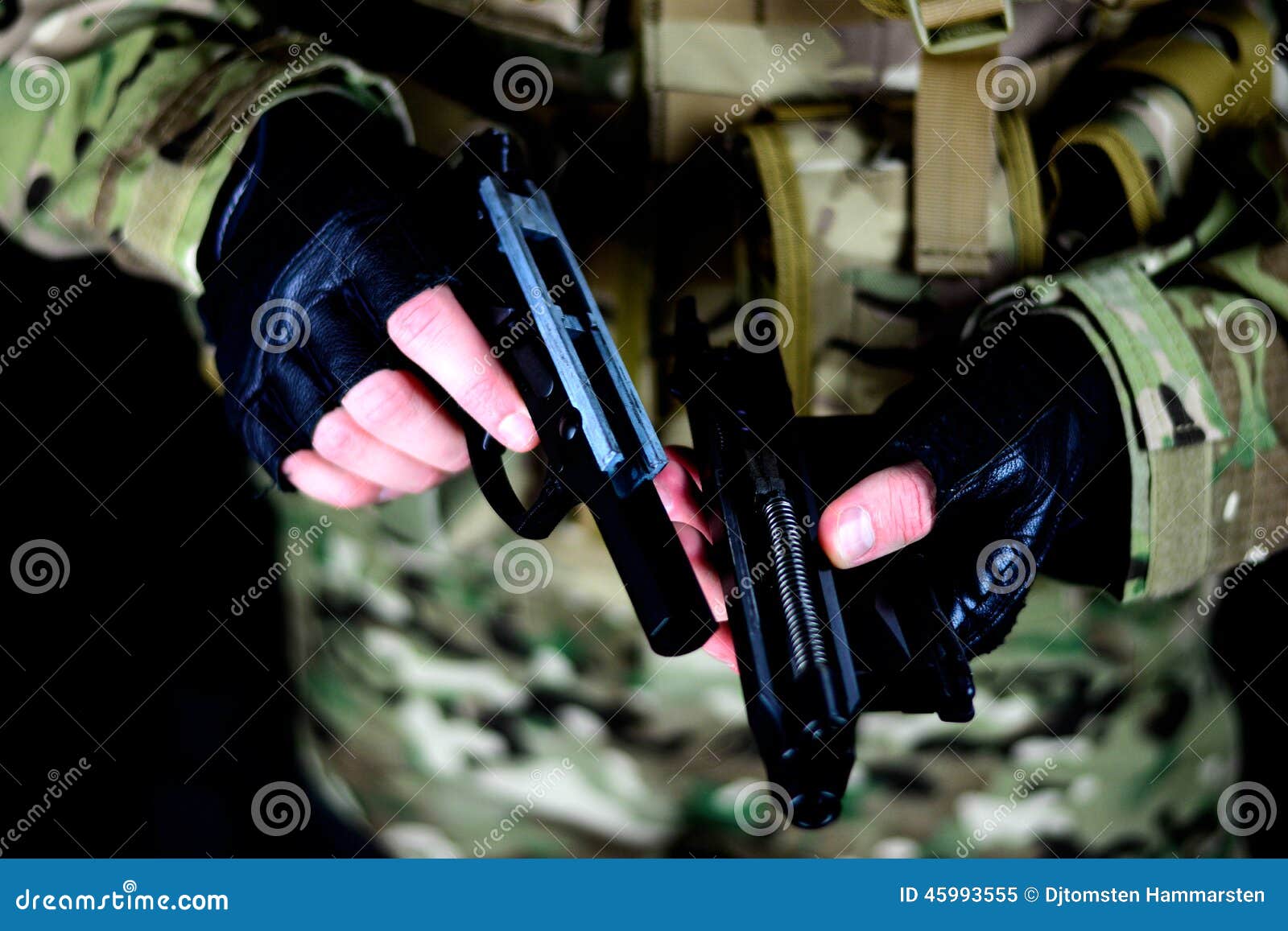 Loading a gun stock image. Image of preparation, dangerous - 45993555