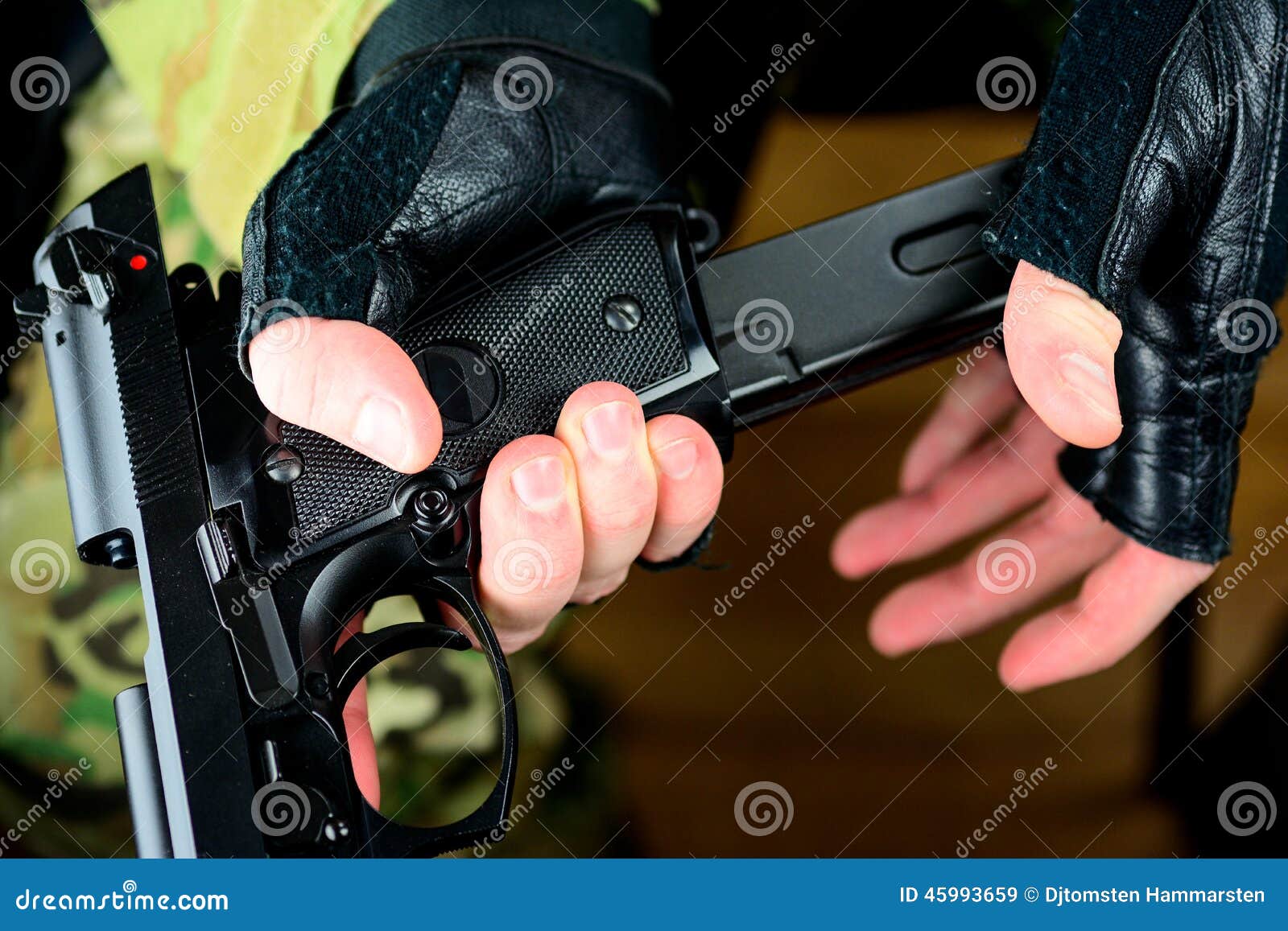Loading a gun stock image. Image of danger, illegal, bandit - 45993659