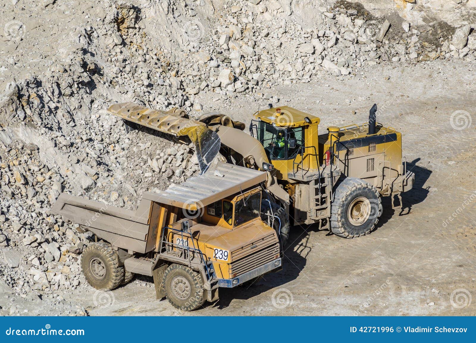 Loading of Gypsum in Mining Truck Stock Photo - Image of loading ...