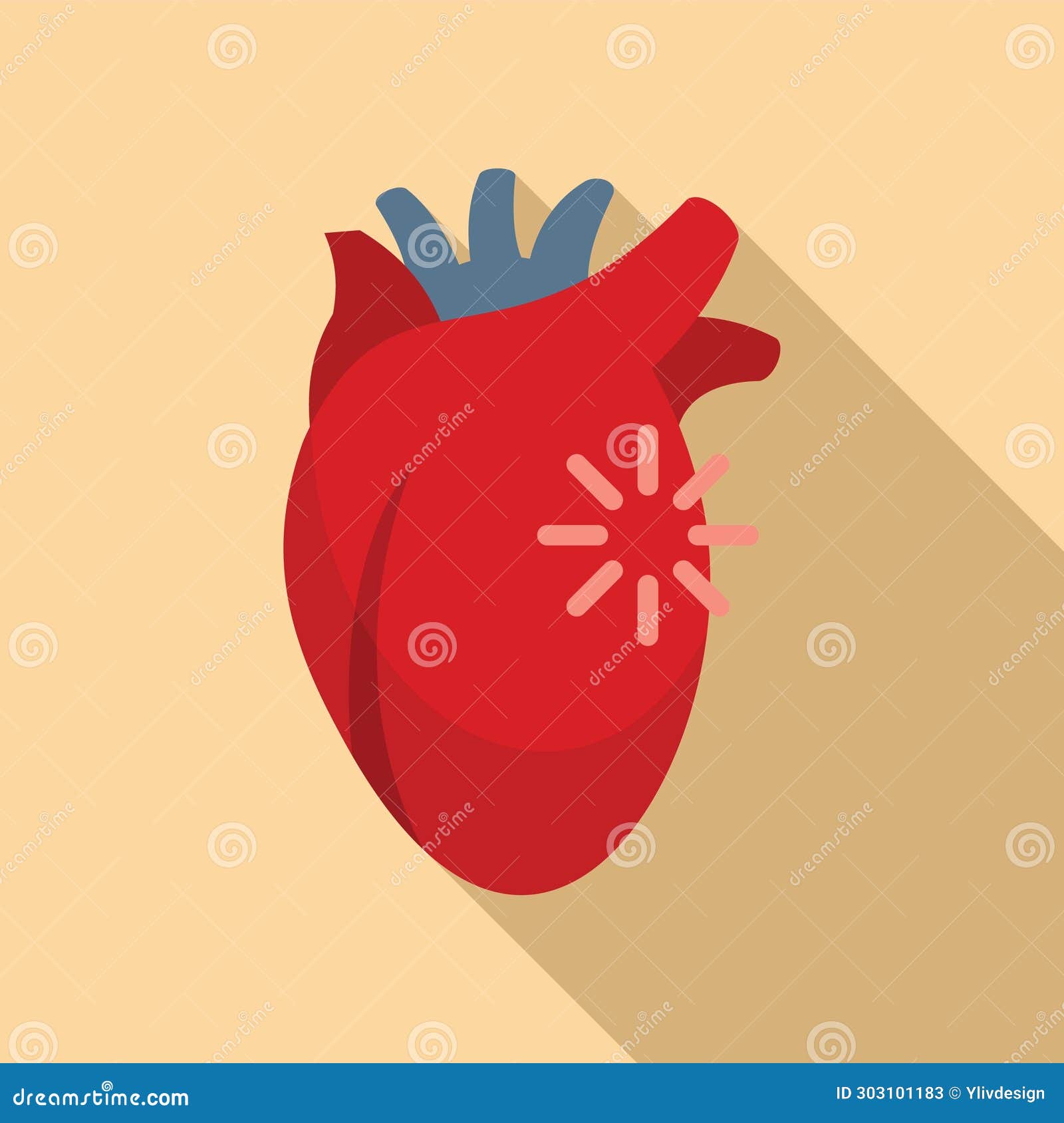 Loading Healthy Heart Icon Flat Vector. Patient Impact Stock ...
