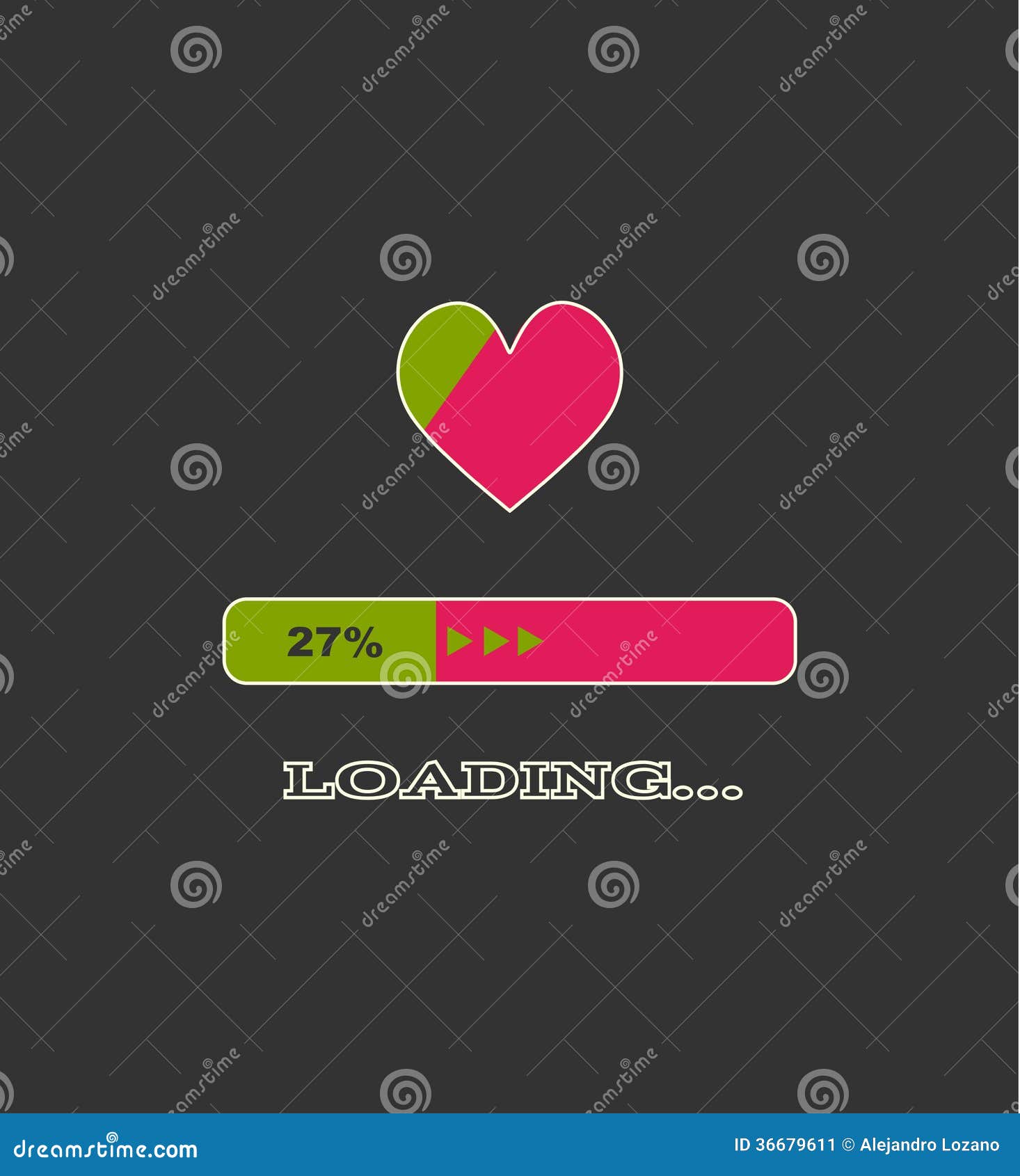 Loading heart stock vector. Illustration of passion, dating - 36679611