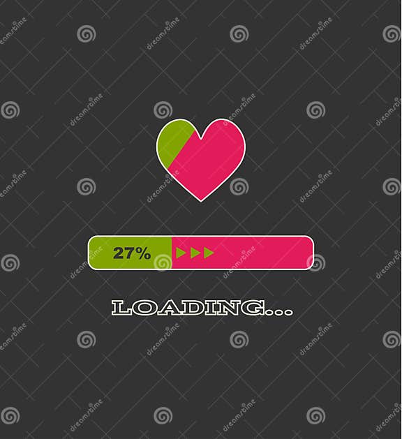 Loading heart stock vector. Illustration of passion, dating - 36679611