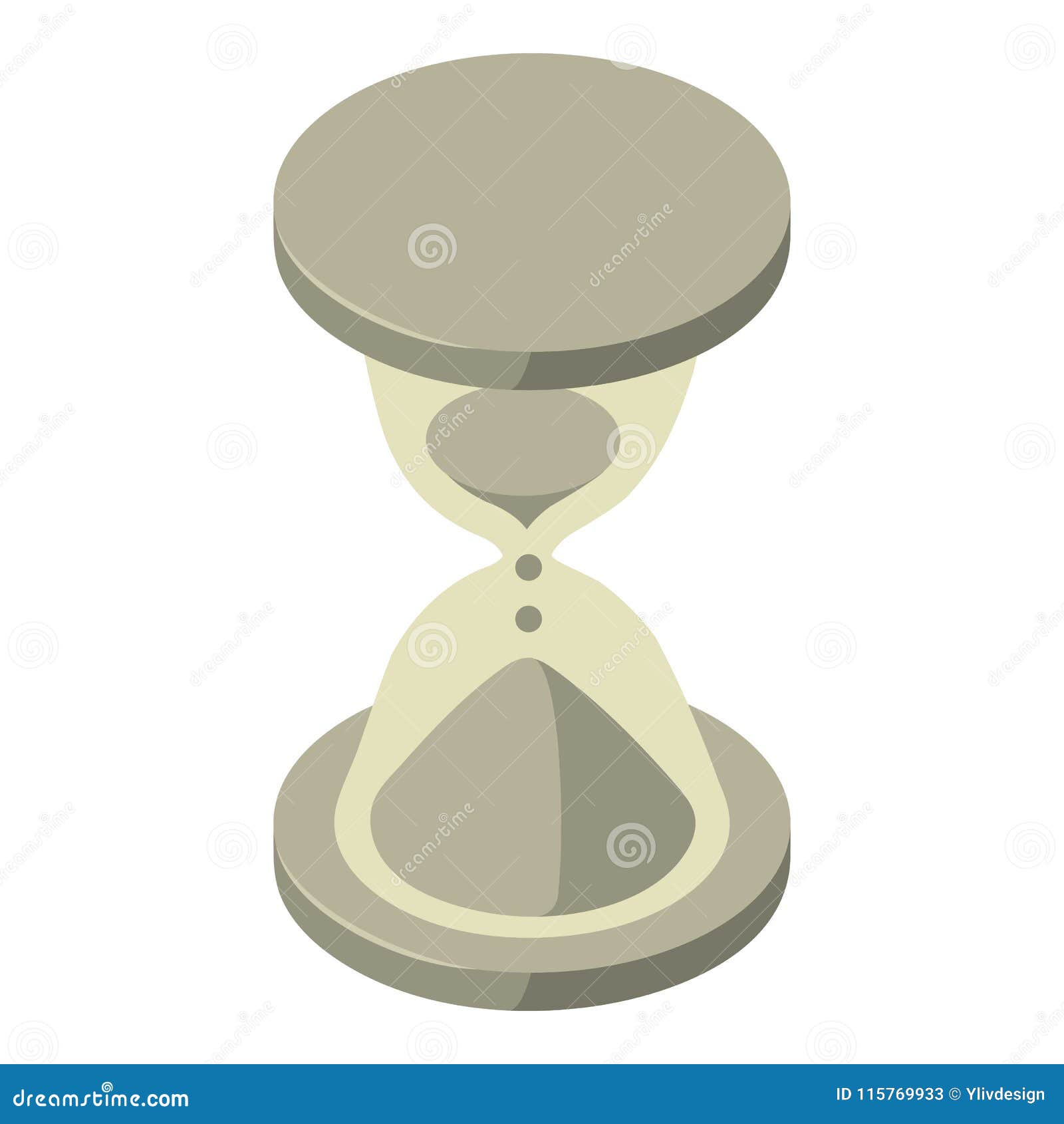 Loading Hourglass Isolated On White Background. Vector Illustration ...