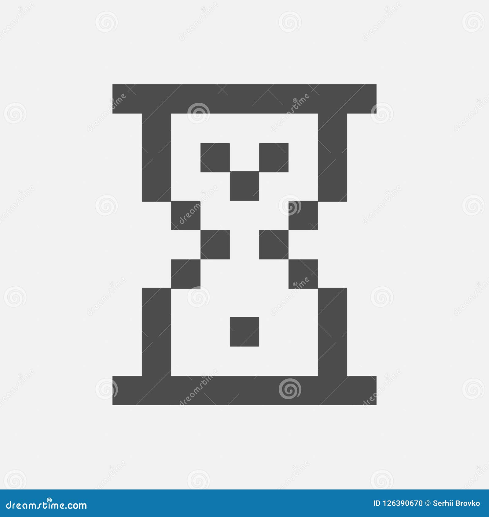 Loading Hourglass Isolated On White Background. Vector Illustration ...