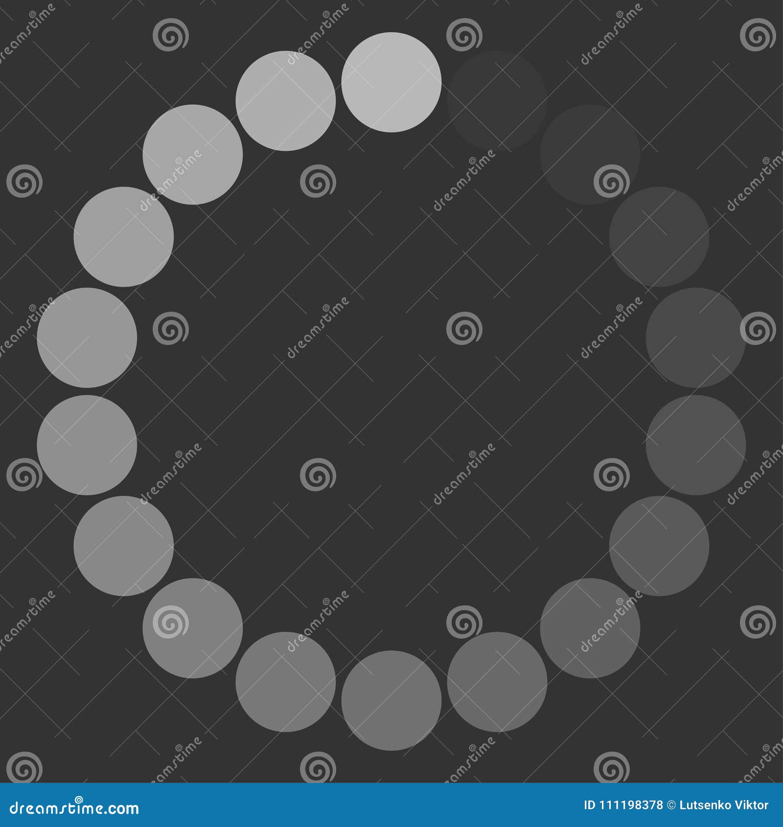 Isolated Loading Icon on Black Background Stock Illustration ...