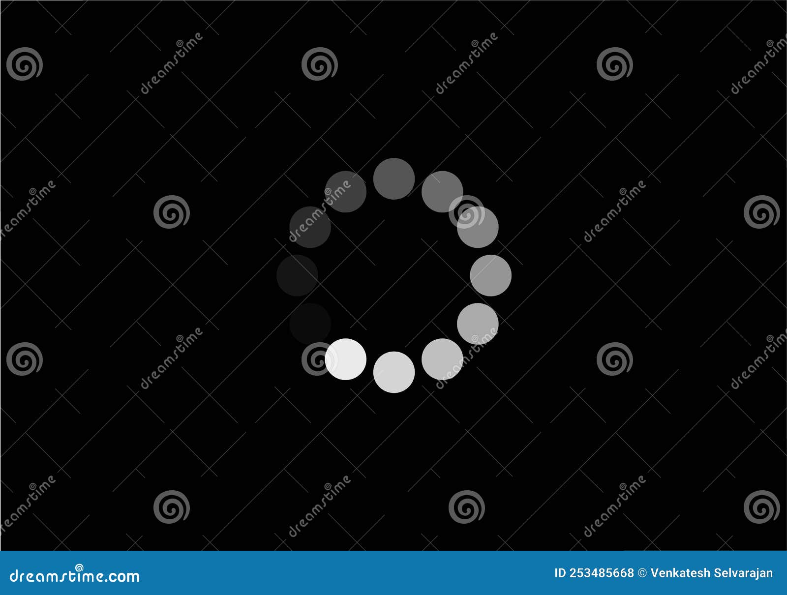 Loading Icon on the Black Background Stock Vector - Illustration of ...