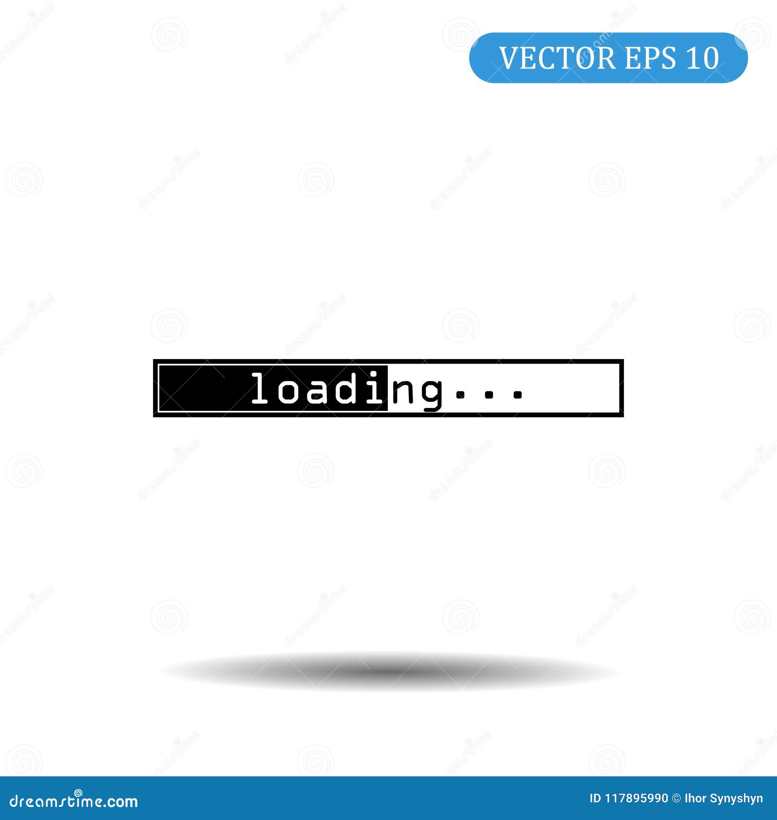 Loading Icon Black Color. Vector Illustration Eps 10 Stock Vector ...