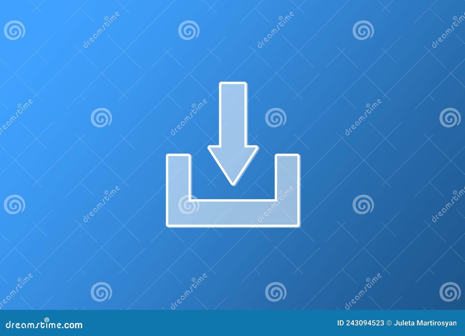 Loading Icon on Blue Background Stock Image - Image of information ...