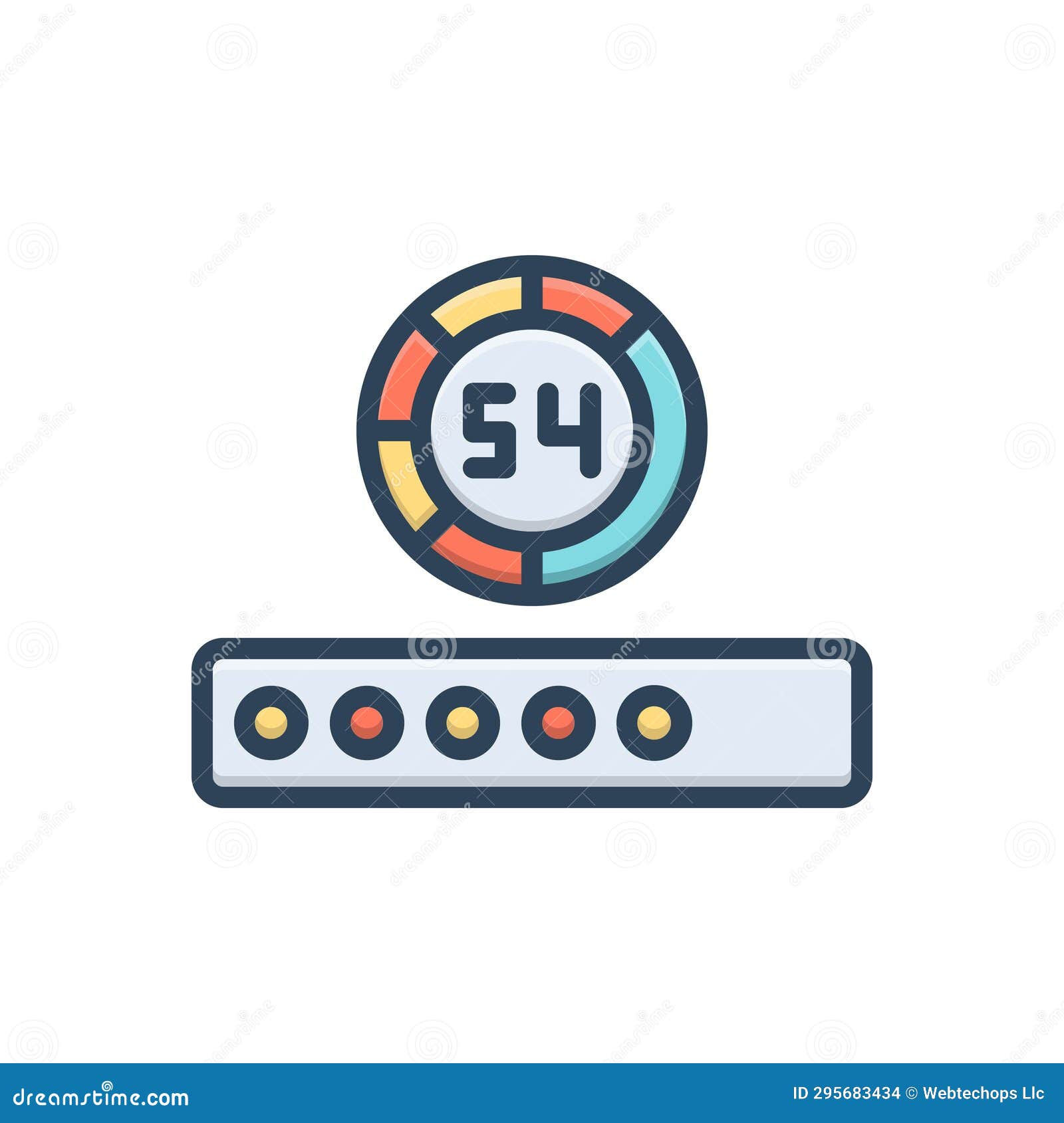 Color Illustration Icon for Loading, Buffering and Upload Stock ...
