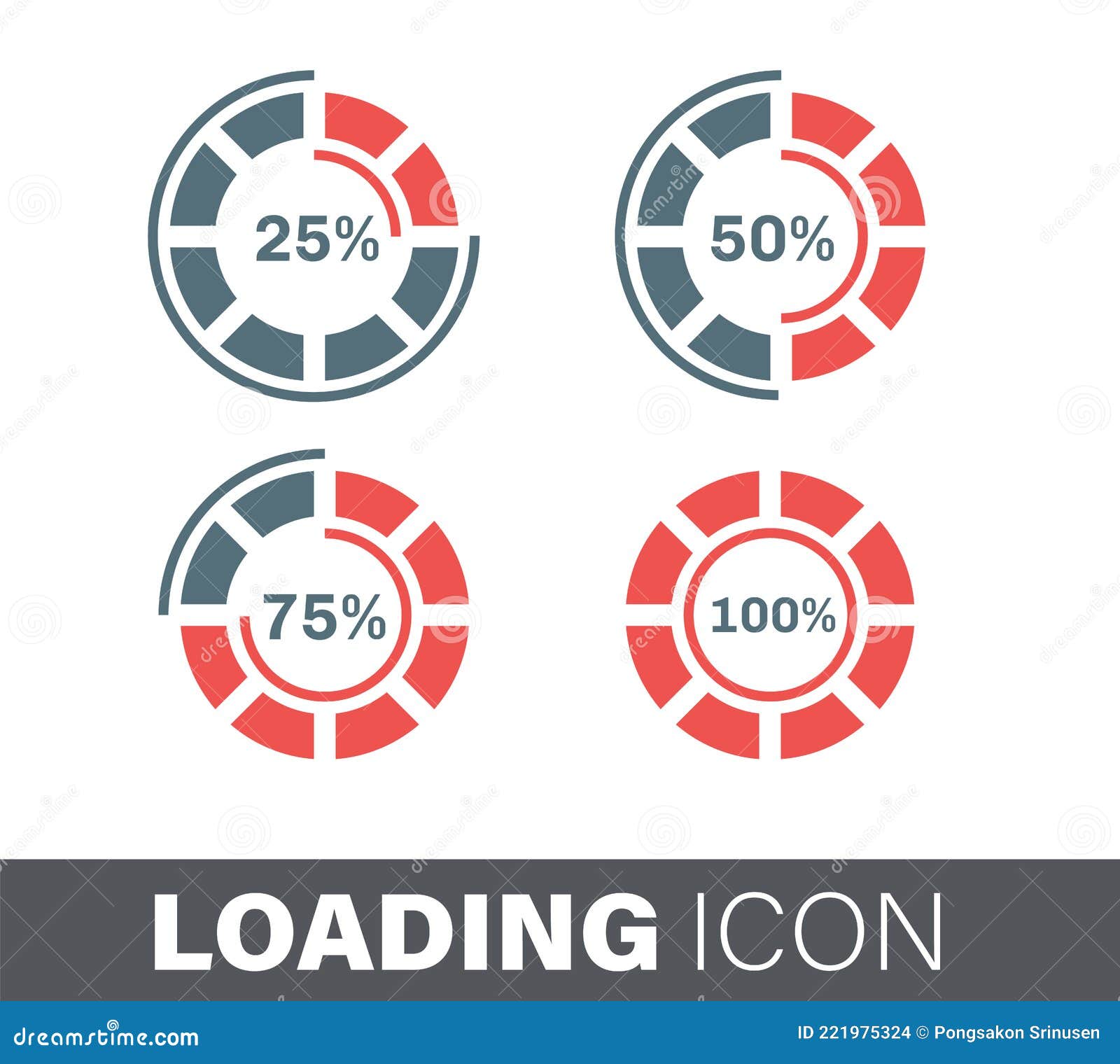 Loading Icon Collection. EPS 10 Stock Vector - Illustration of process ...