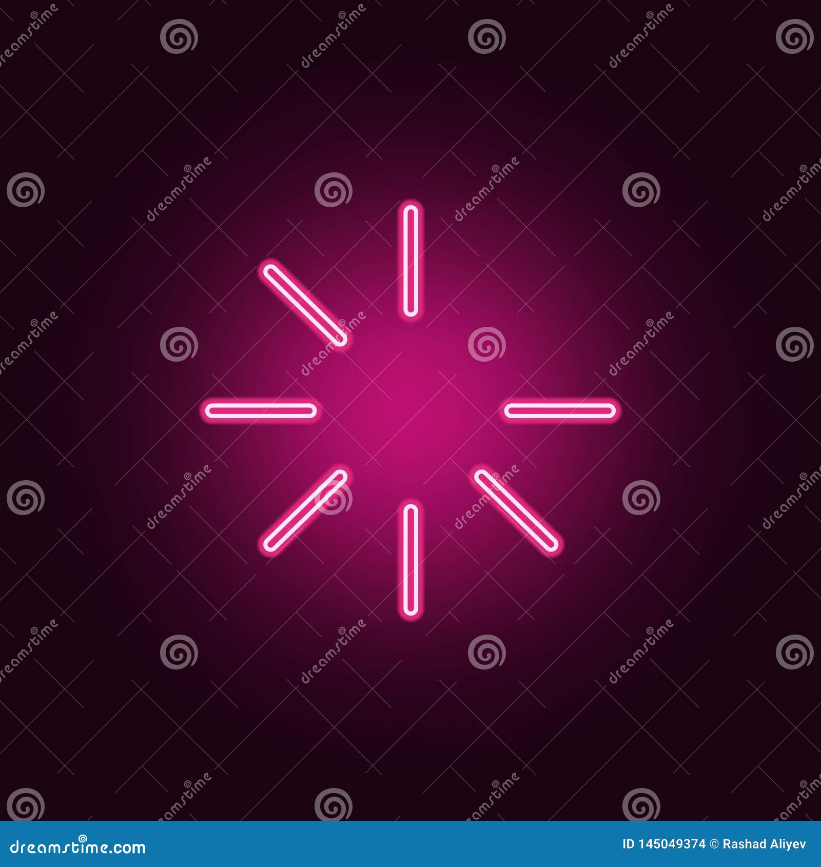 Loading Icon. Elements of Web in Neon Style Icons Stock Illustration ...