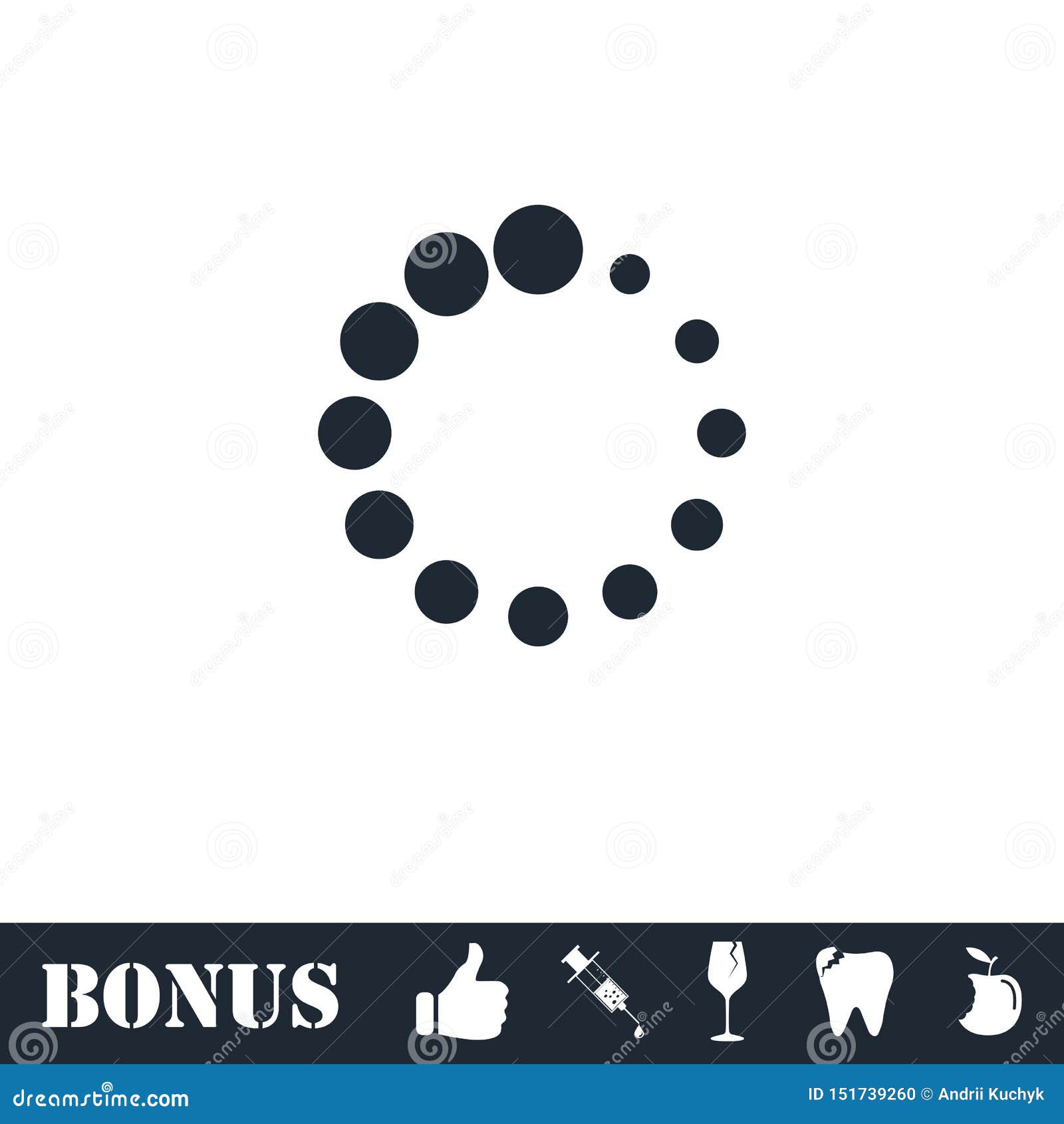 Loading icon flat stock vector. Illustration of progress - 151739260