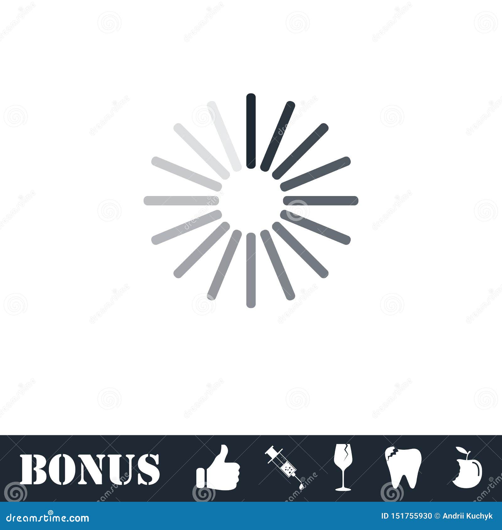 Loading icon flat stock vector. Illustration of disk - 151755930