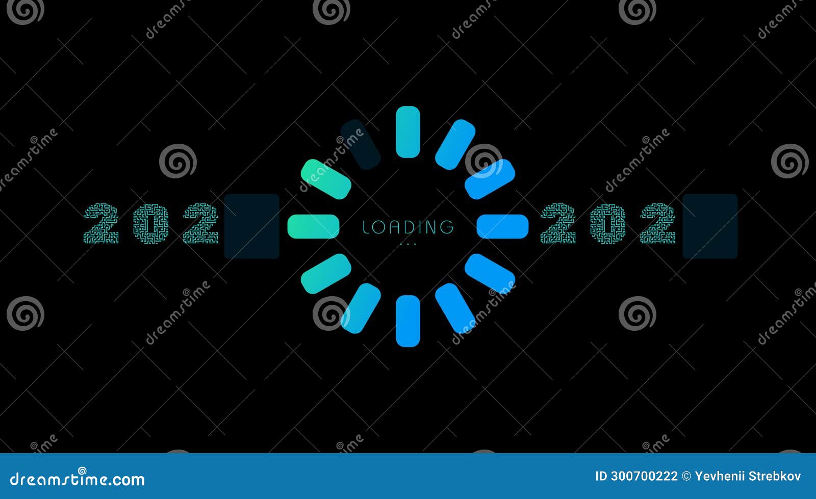 Loading Icon with Free Space for Date. New Year Stock Illustration ...
