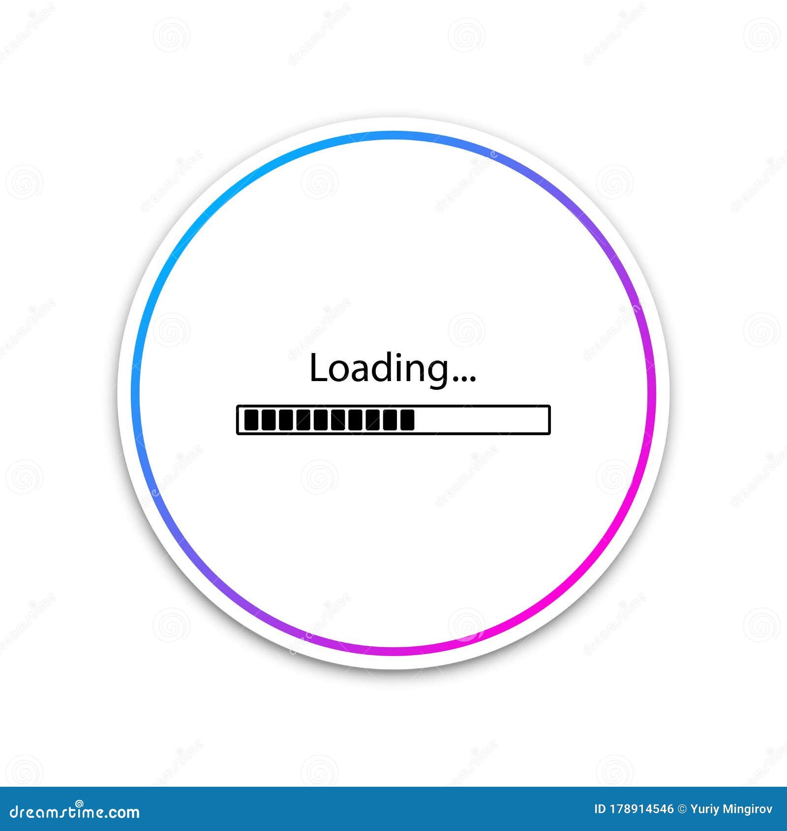 Loading Icon Isolated on White Background. Progress Bar Icon Stock ...