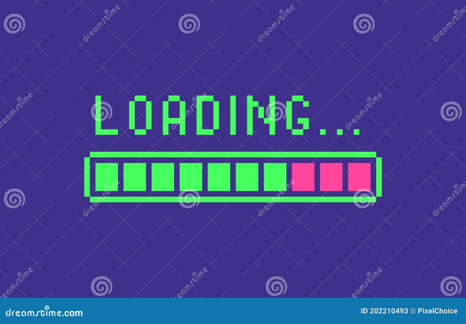 Loading Icon in Pixel Art Style Stock Vector - Illustration of ...